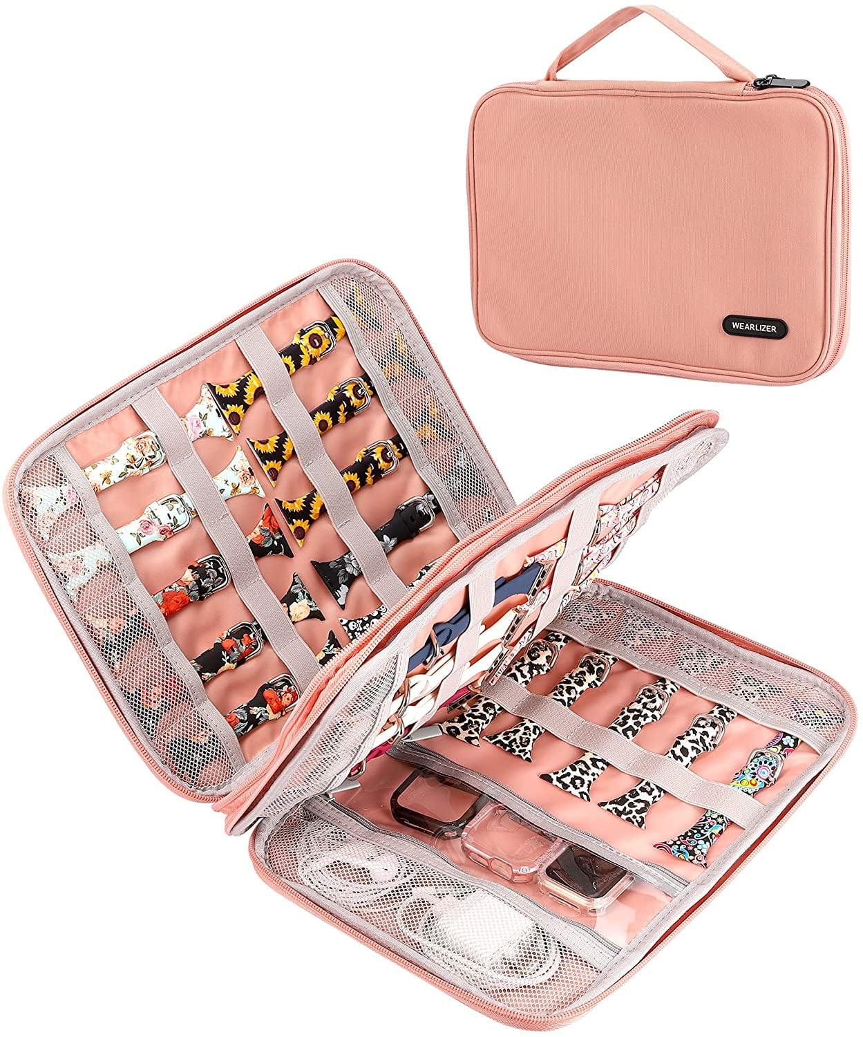 Wearlizer Watch Band Storage Case, Organizer for 35 Bands, Compatible ...