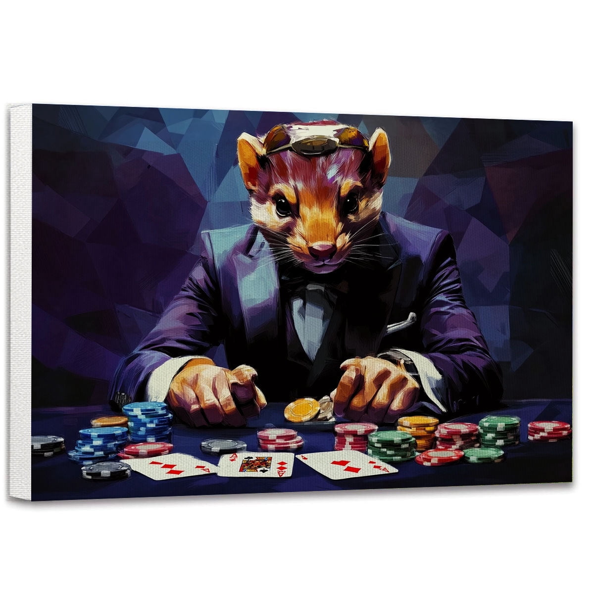 Weasel Playing Poker Poster Wall Art Poster Wall Decor Aesthetic ...