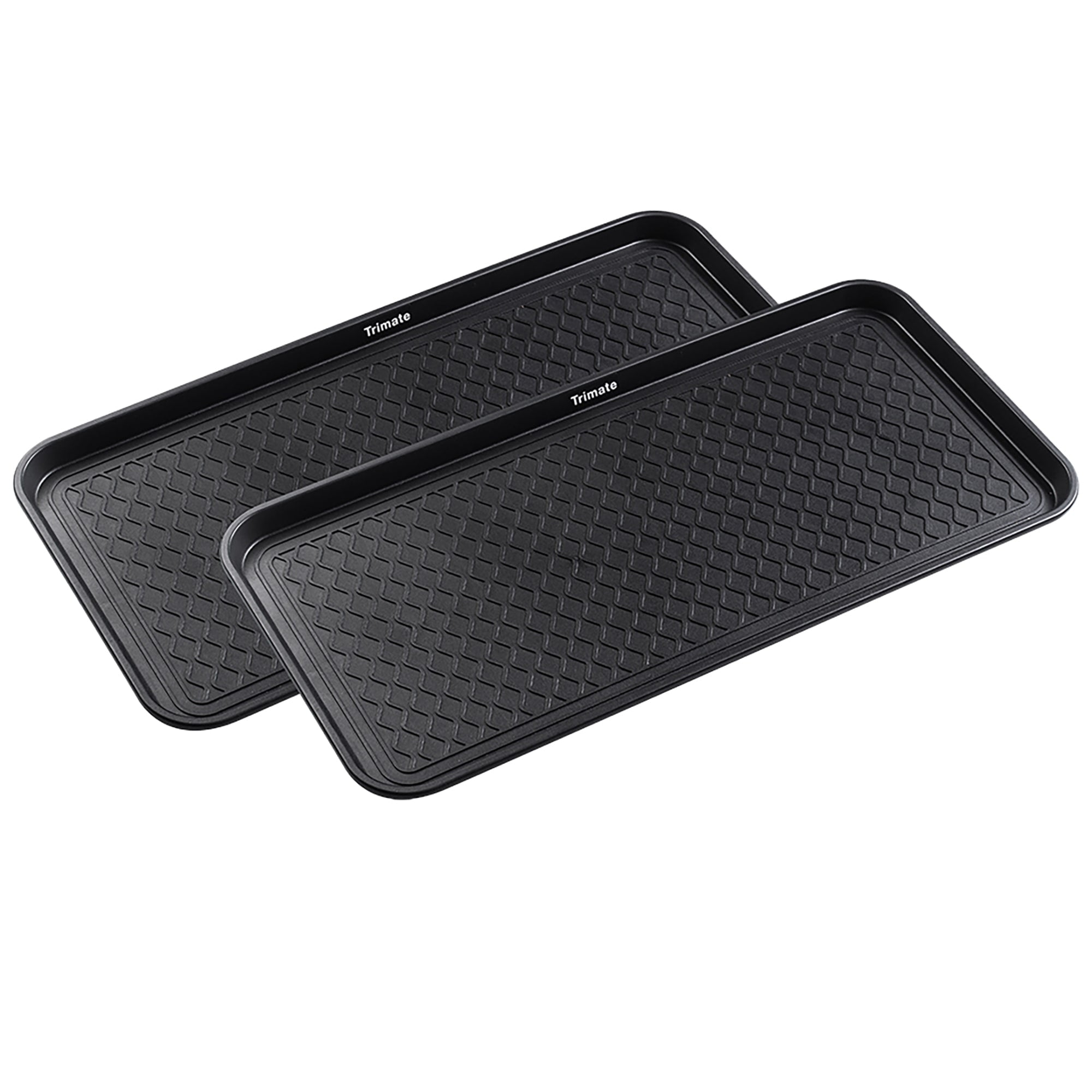 TRIMATE All Weather Boot Tray 2 Pack, Waterproof Recycled Plastic ...