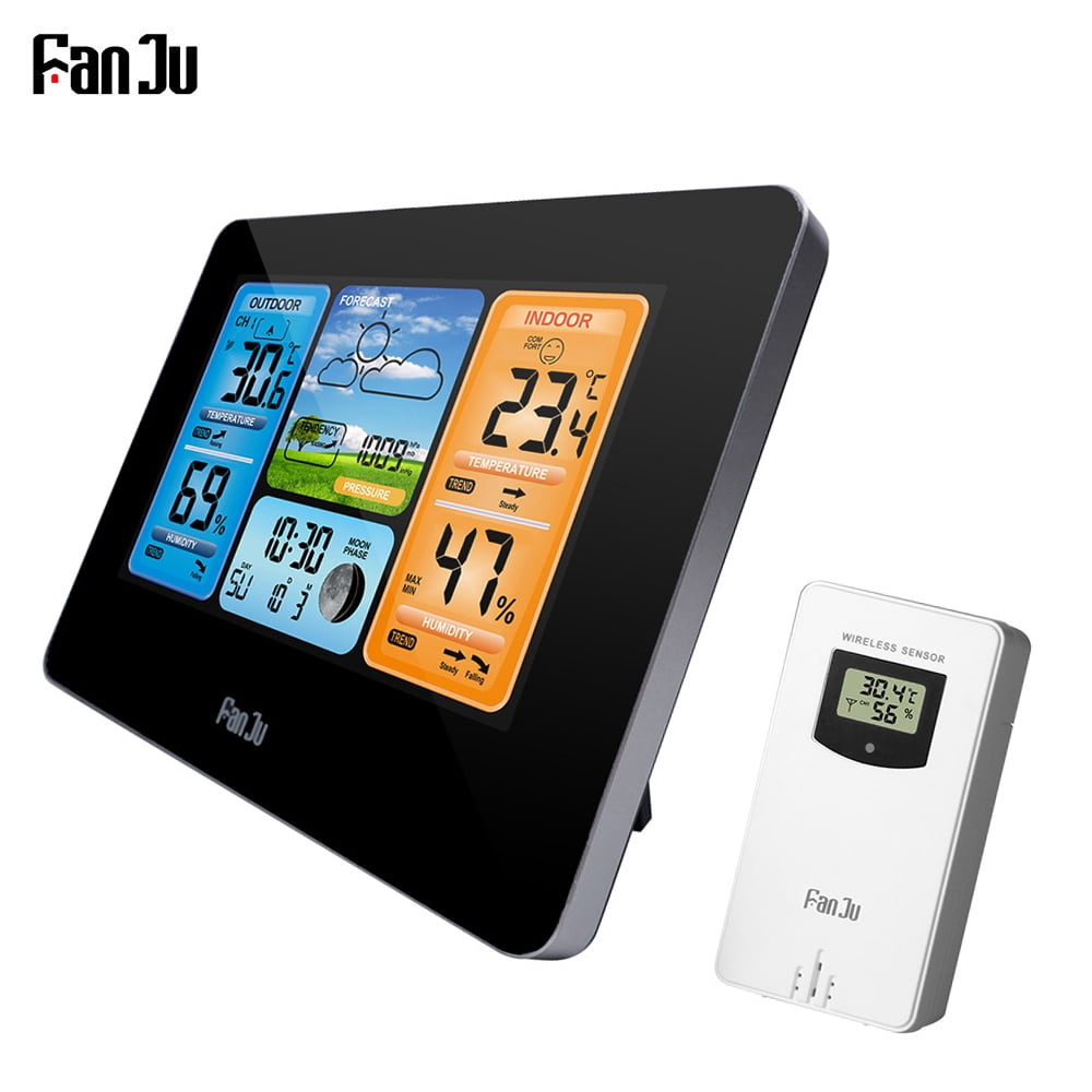 Weather Clock,Station Lcd Alarm Barometer Thermometer With Alarm Clock ...
