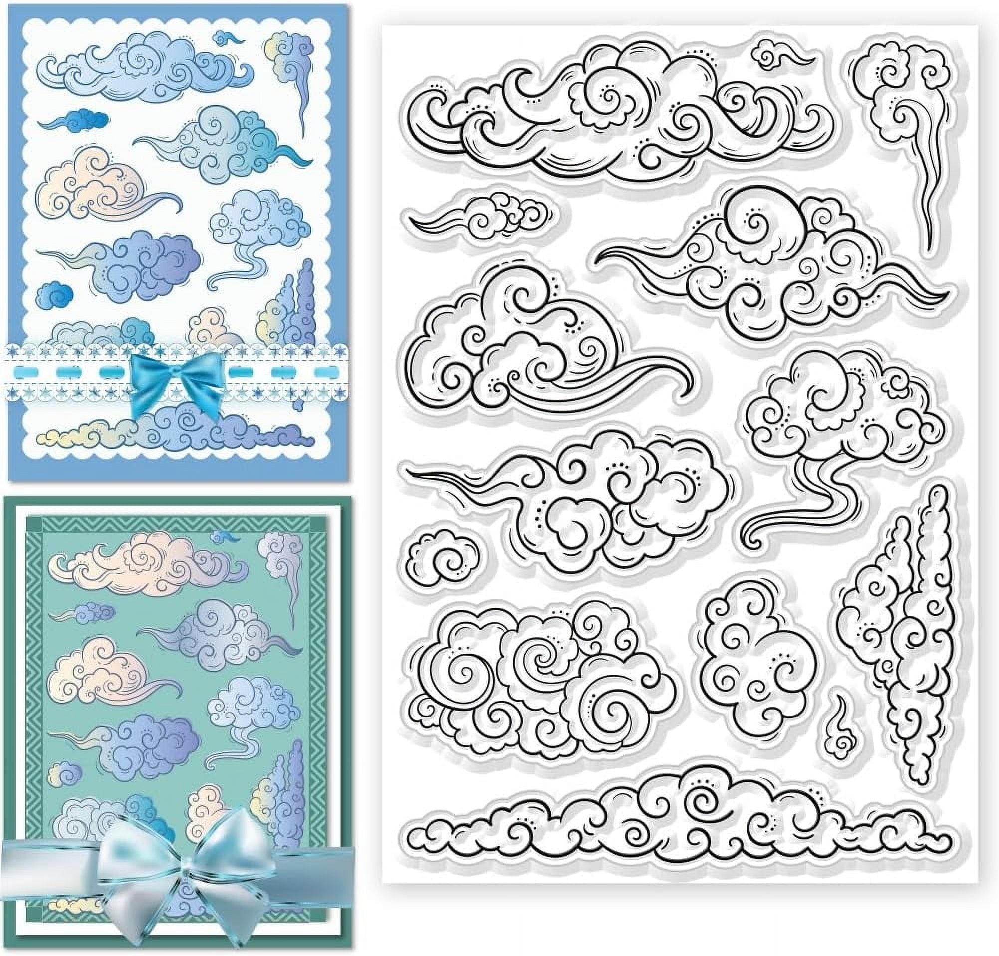 Weather Clouds Clear Stamp Magic Transparent Stamps Cloud Background ...