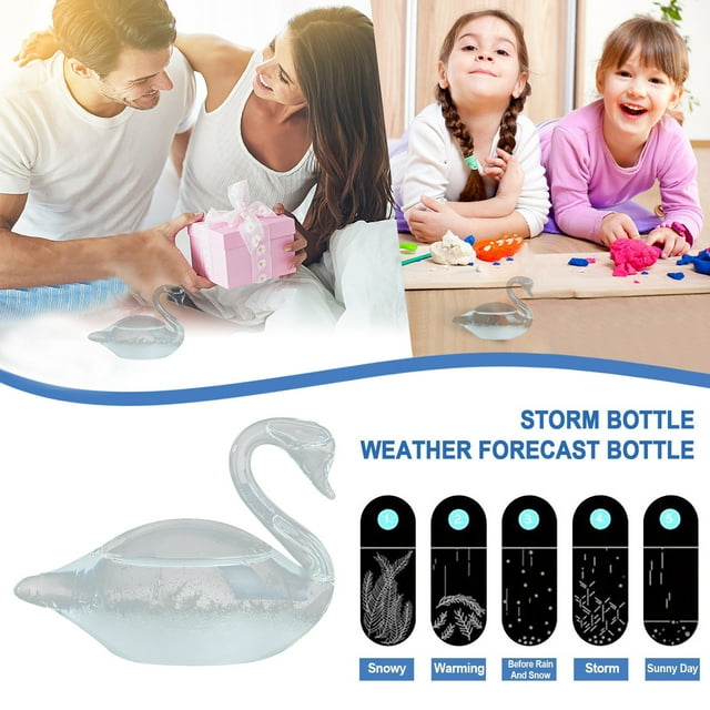 Weather Forecaster Glass Barometer Bottle | Drop-Shaped Storm Glass ...