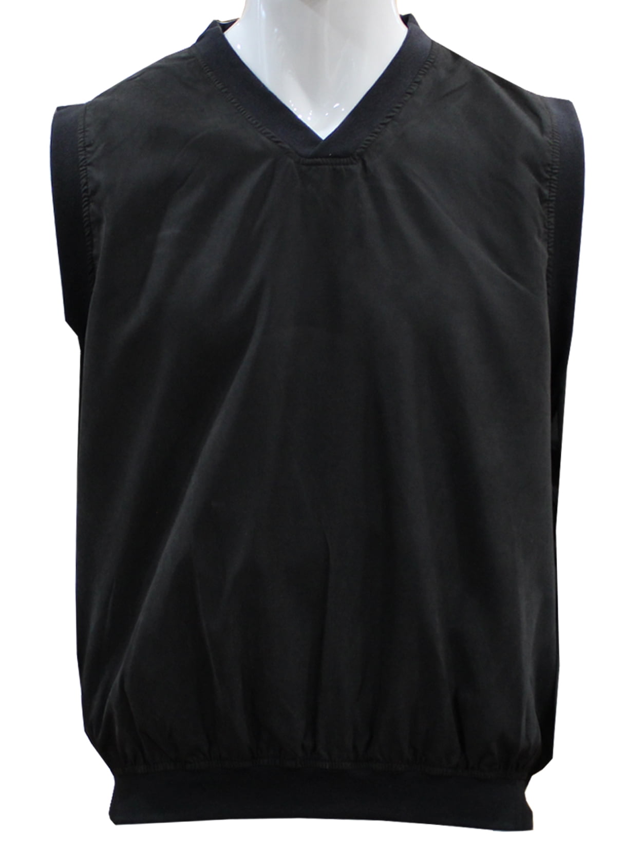 Weather Perfect Men's V-Neck Pullover Golf Wind Vest, 2X-Large Black ...