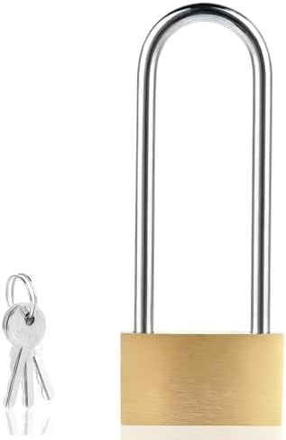 Weather Proof Lock 3 Inch Solid Brass Padlock with 3 Keys for Outdoor ...