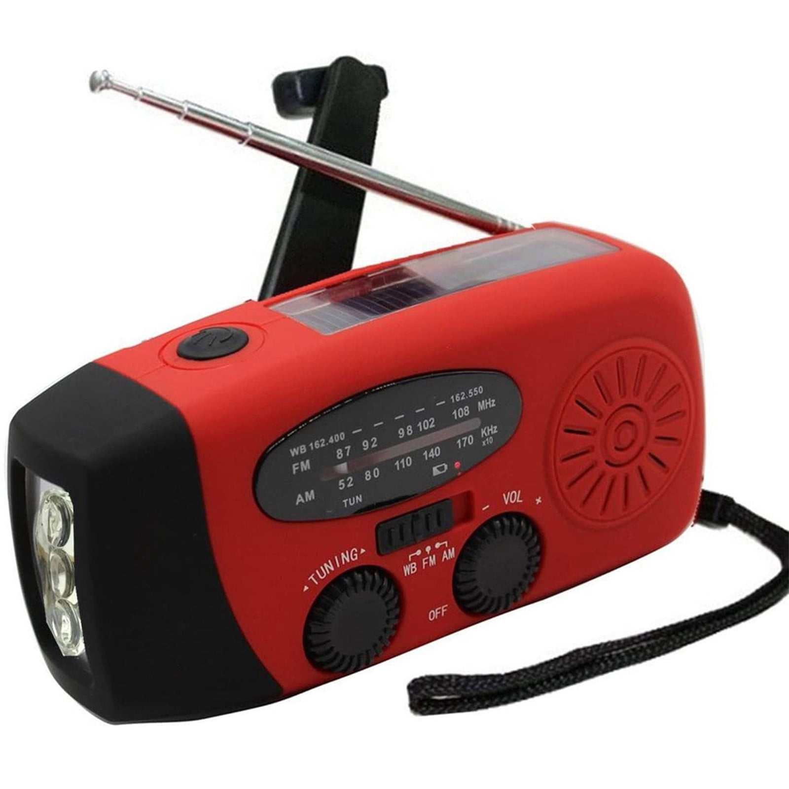Weather Radio, posrue AM FM NOAA Portable Hand Crank Solar Emergency ...