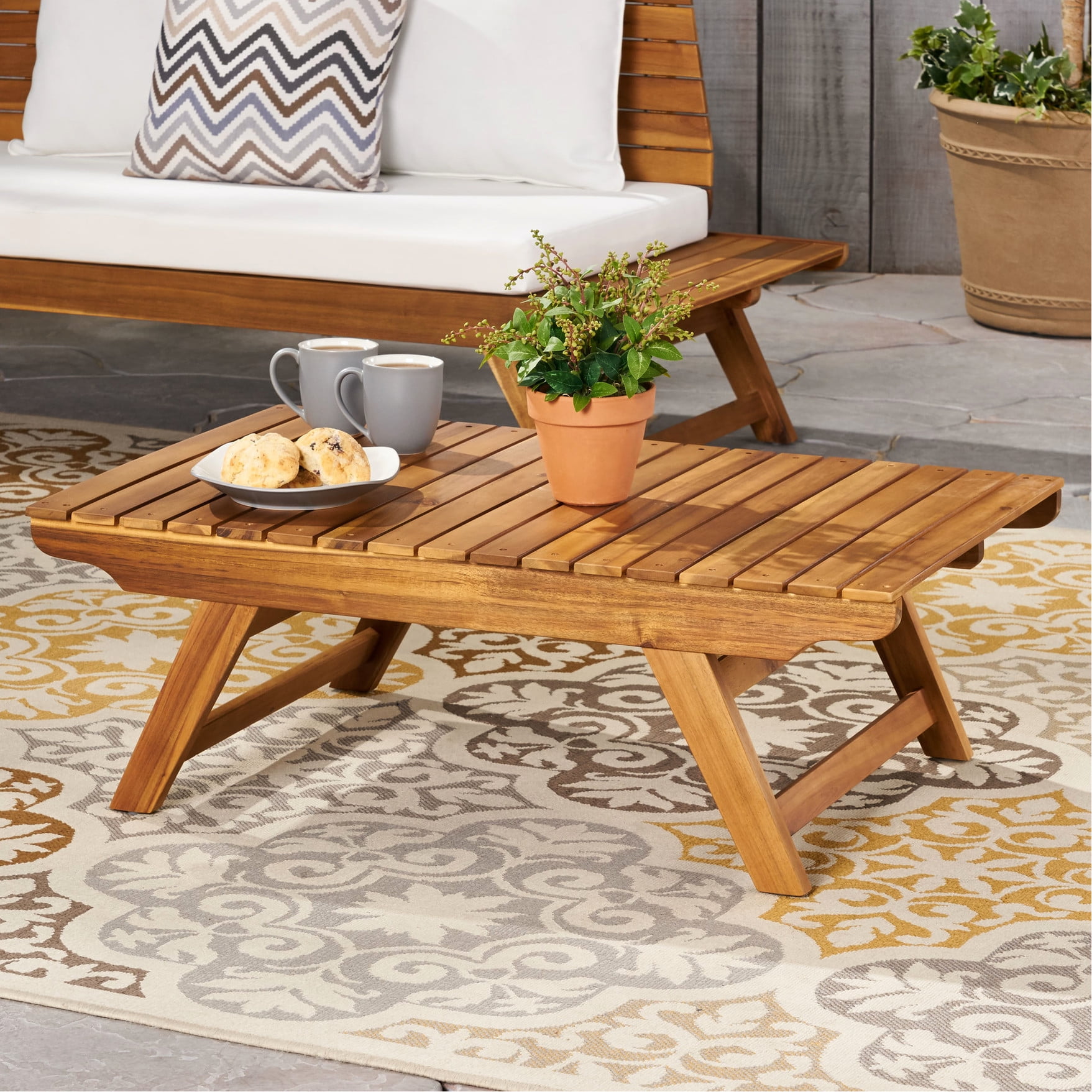 Weather - Resistant Acacia, Outdoor Look - Create a Cozy Patio with the ...