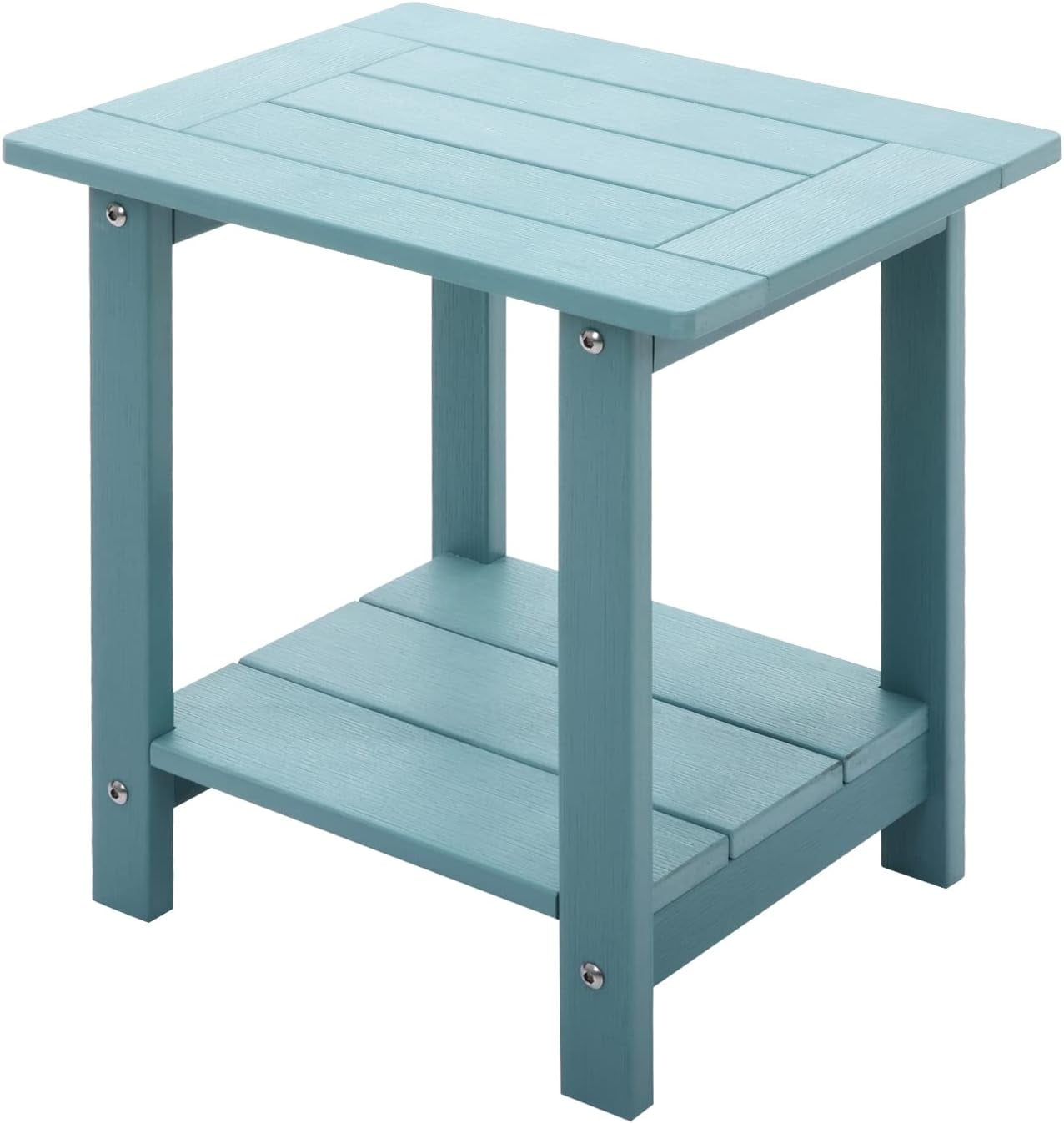 Weather Resistant Double Adirondack Side Table, Outdoor Rectangular End ...