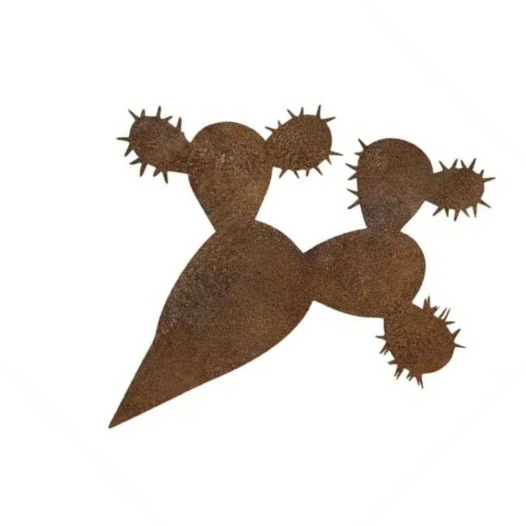 Weather Resistant Outdoor Rust Patina Finish Iron Cactus Sculpture For ...