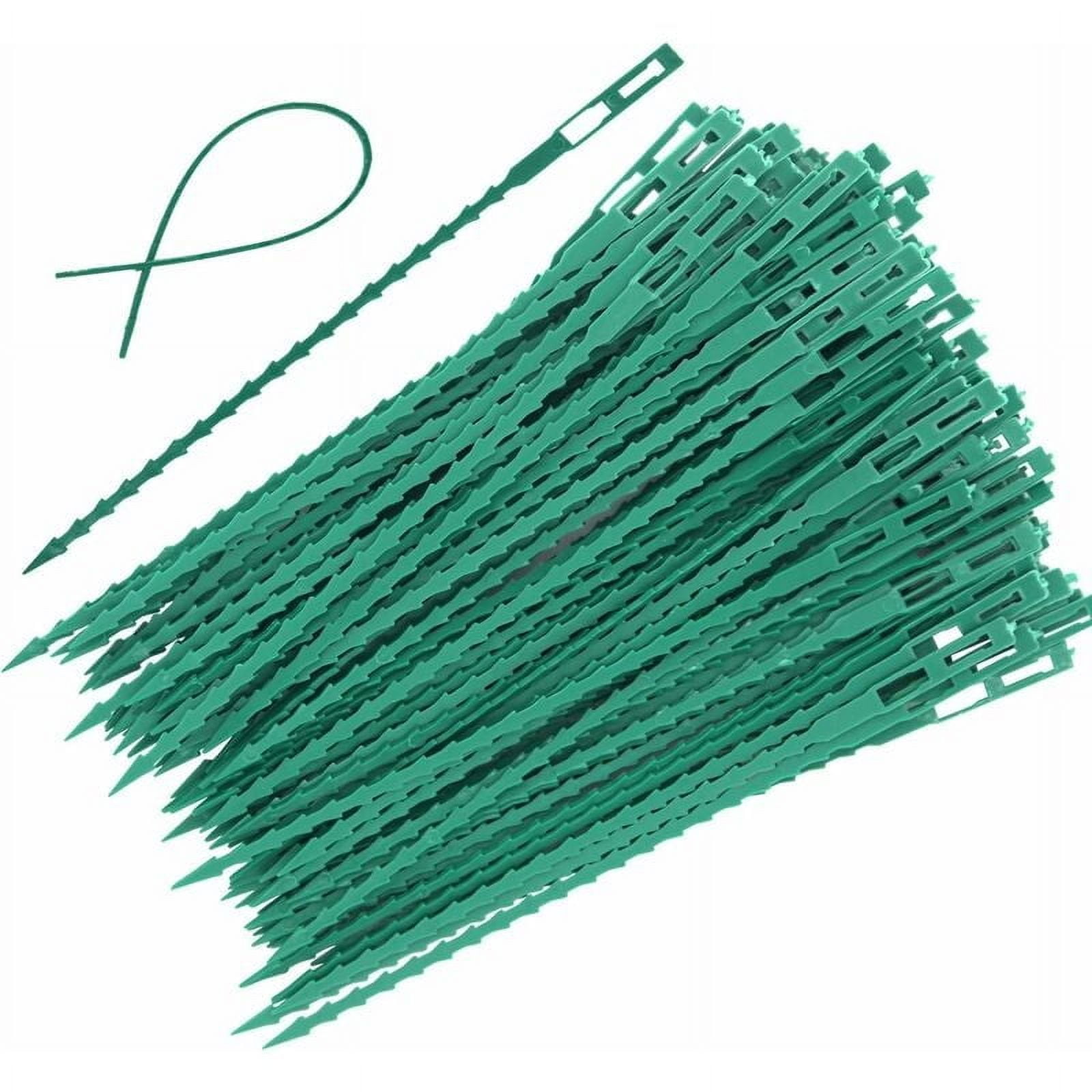 Weather Resistant Plant Support Stakes, 9 Inch Green Reusable Ties For ...