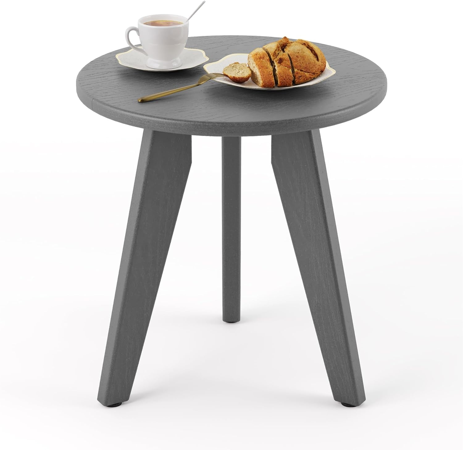Weather-Resistant Small Round Outdoor Side Table for Patio, Porch, Deck ...