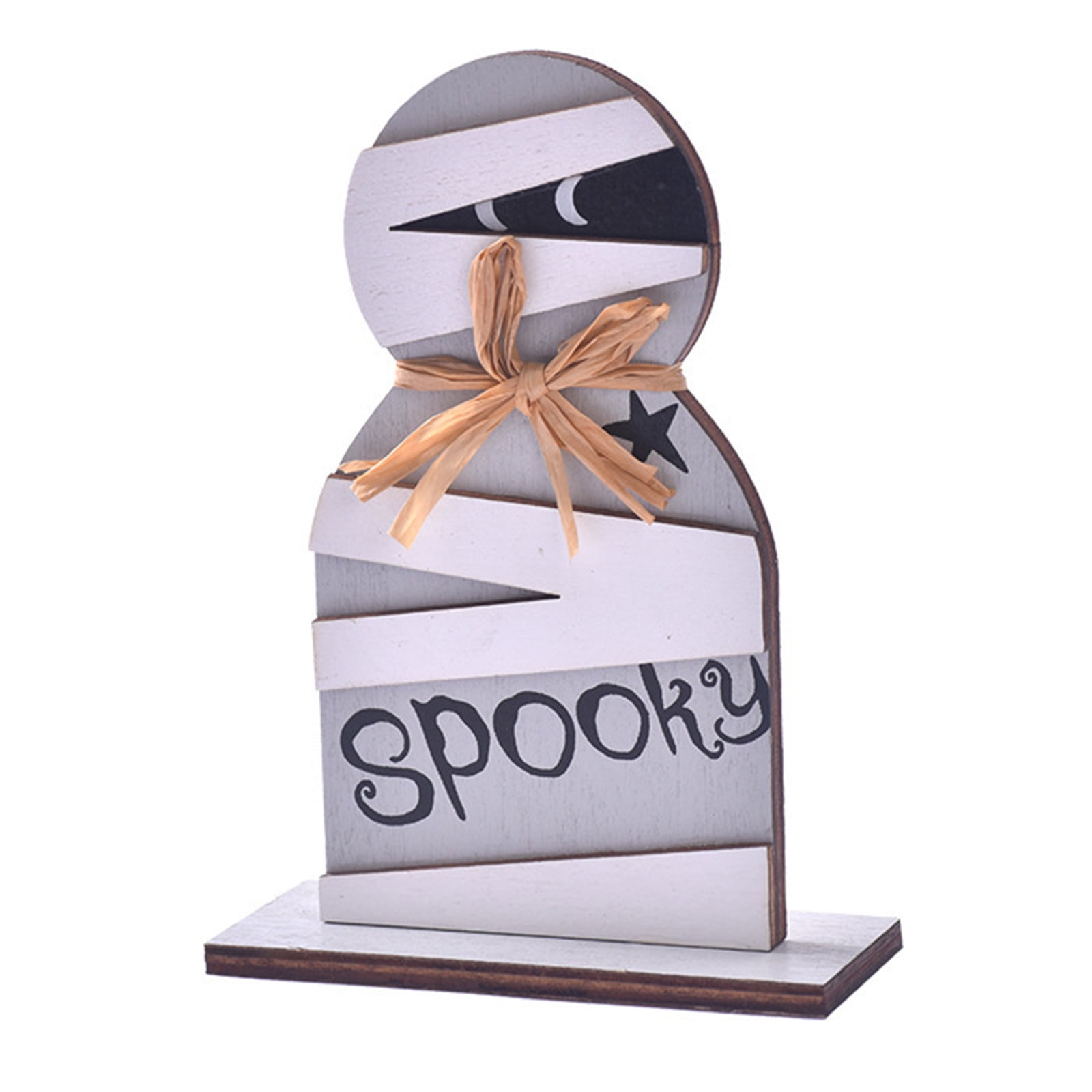 Weather Resistant Wooden Halloween Showpiece With Artistic Grains For ...