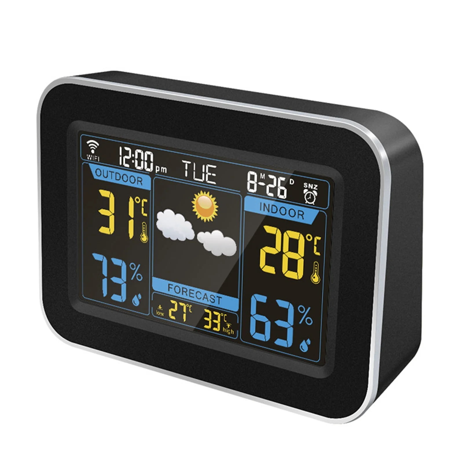 Weather Station Clock APP Control Digital Indoor Outdoor Temperature ...