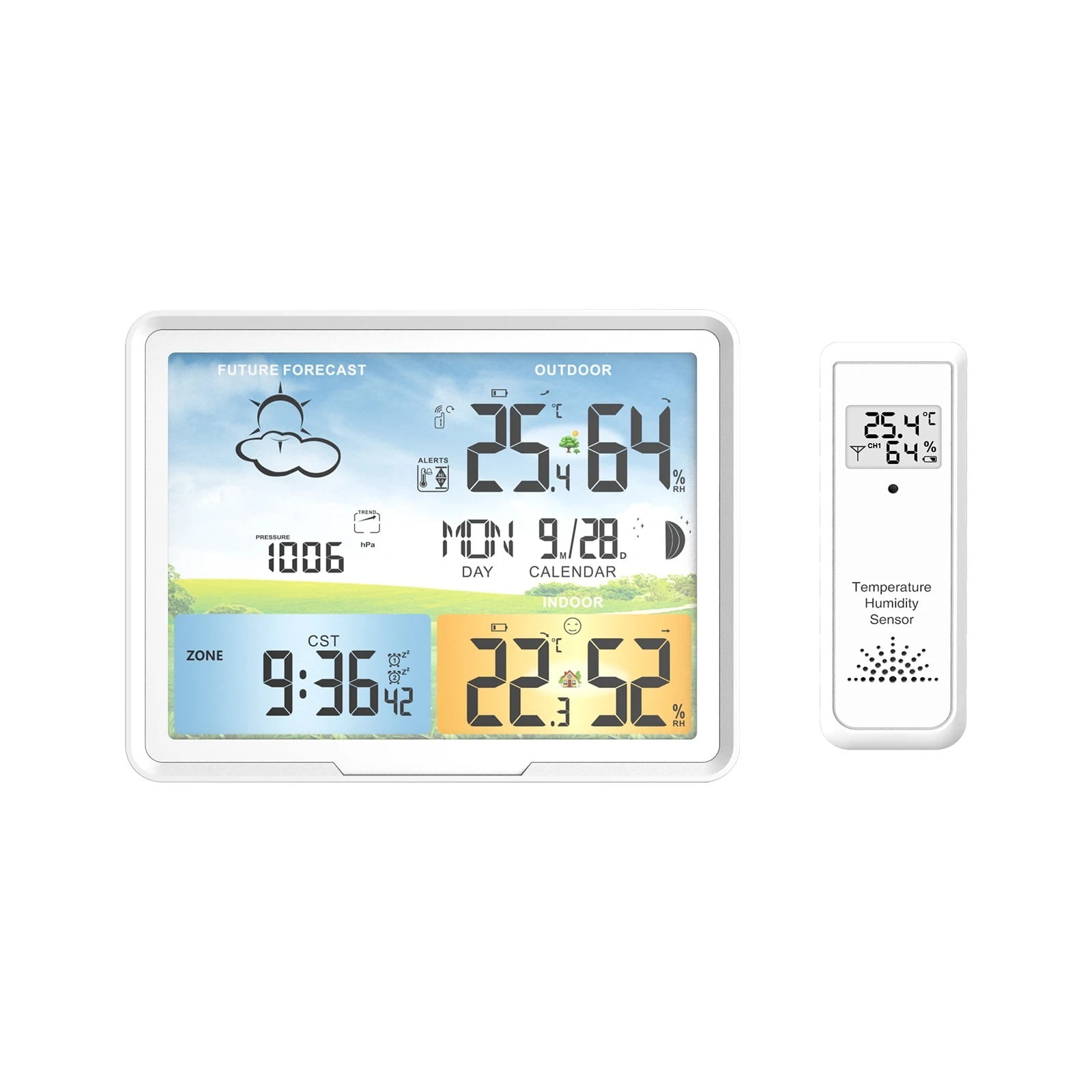 Weather Station Clocks Wireless Digital Thermometer Hygrometer Forecast ...