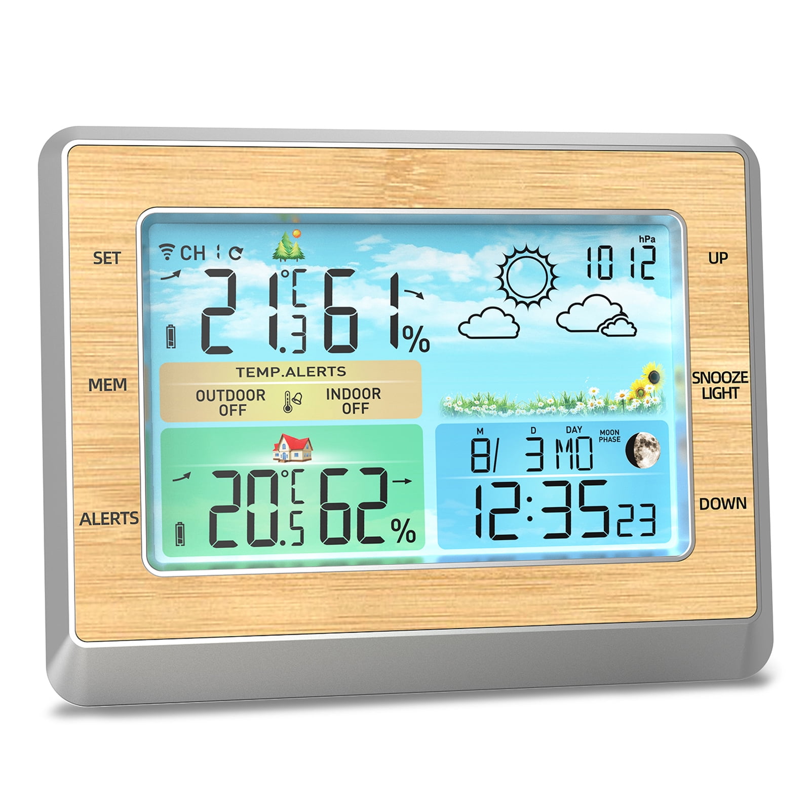 Weather Station,Color Led Display With Pressure Display Temperature ...