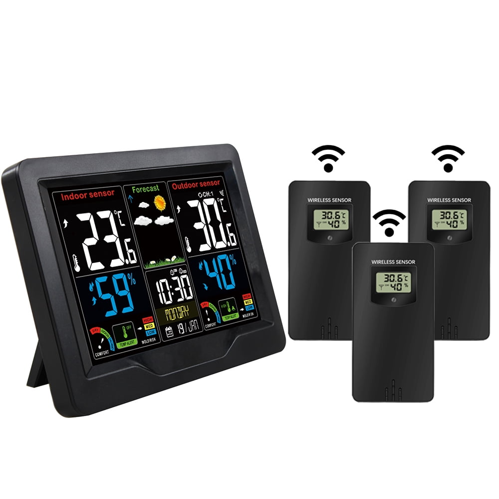 Weather Station Digital Thermometer Hygrometer Indoor Outdoor ...