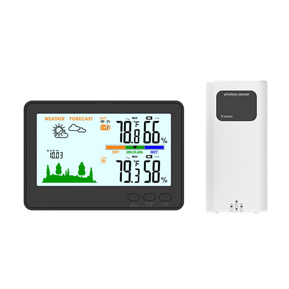 Weather Station,Display Low Remote Thermometer 433 Low Battery ...