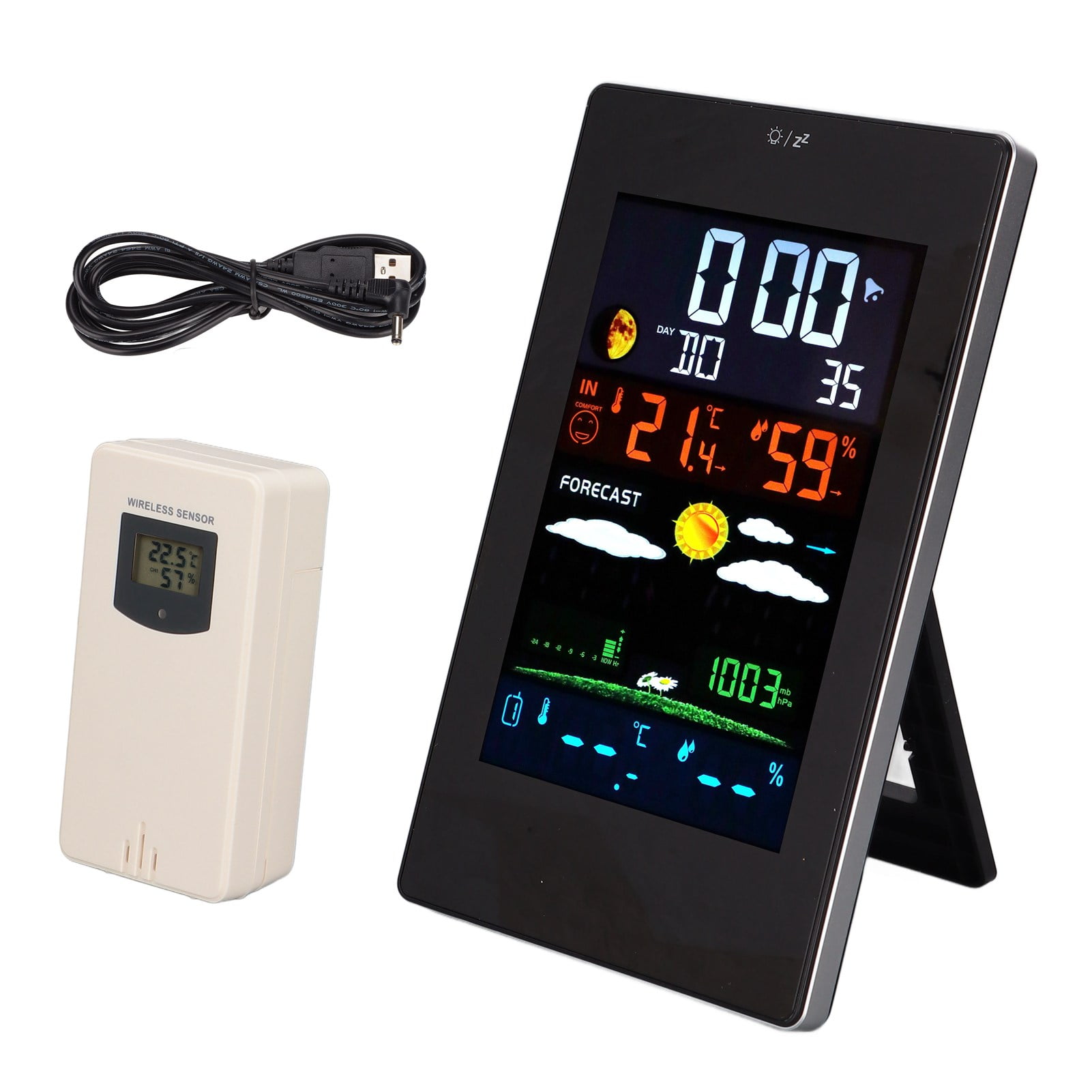 Weather Station Humidity Temperature Monitoring USB Powered Weather ...