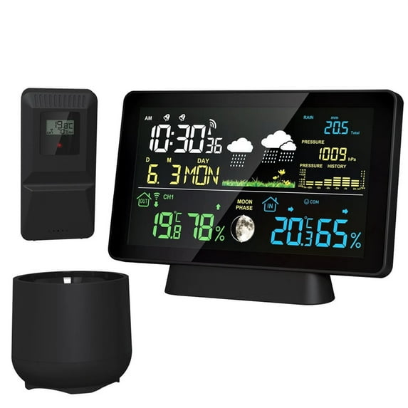 Weather Station Multi-functional Color Screen Weather Station Alarm ...