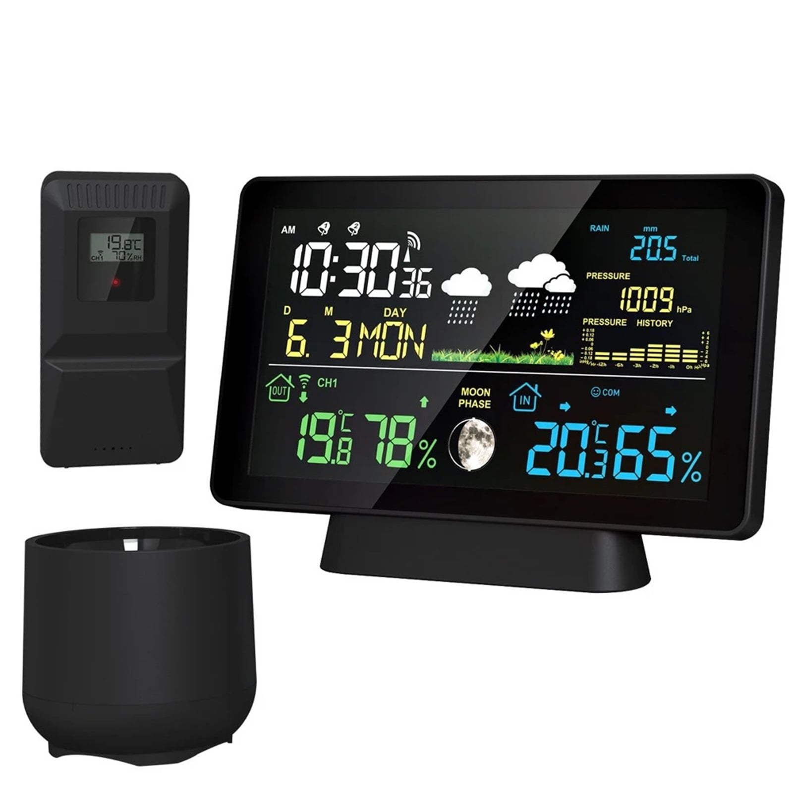 Weather Station Multi-functional Color Screen Weather Station Alarm ...