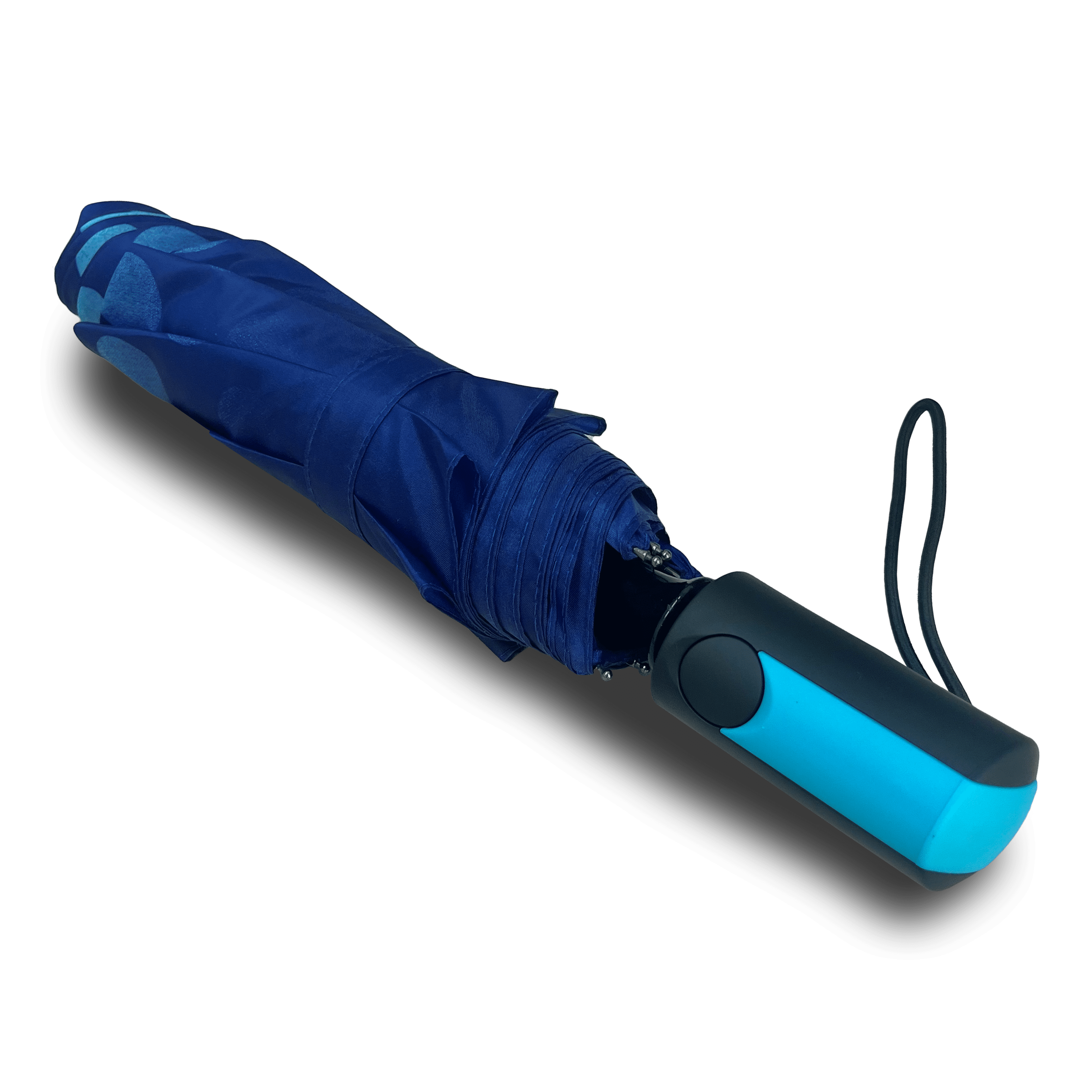 Oversize Automatic Rain Umbrella - Blue Dots - Waterproof 44 Canopy ...