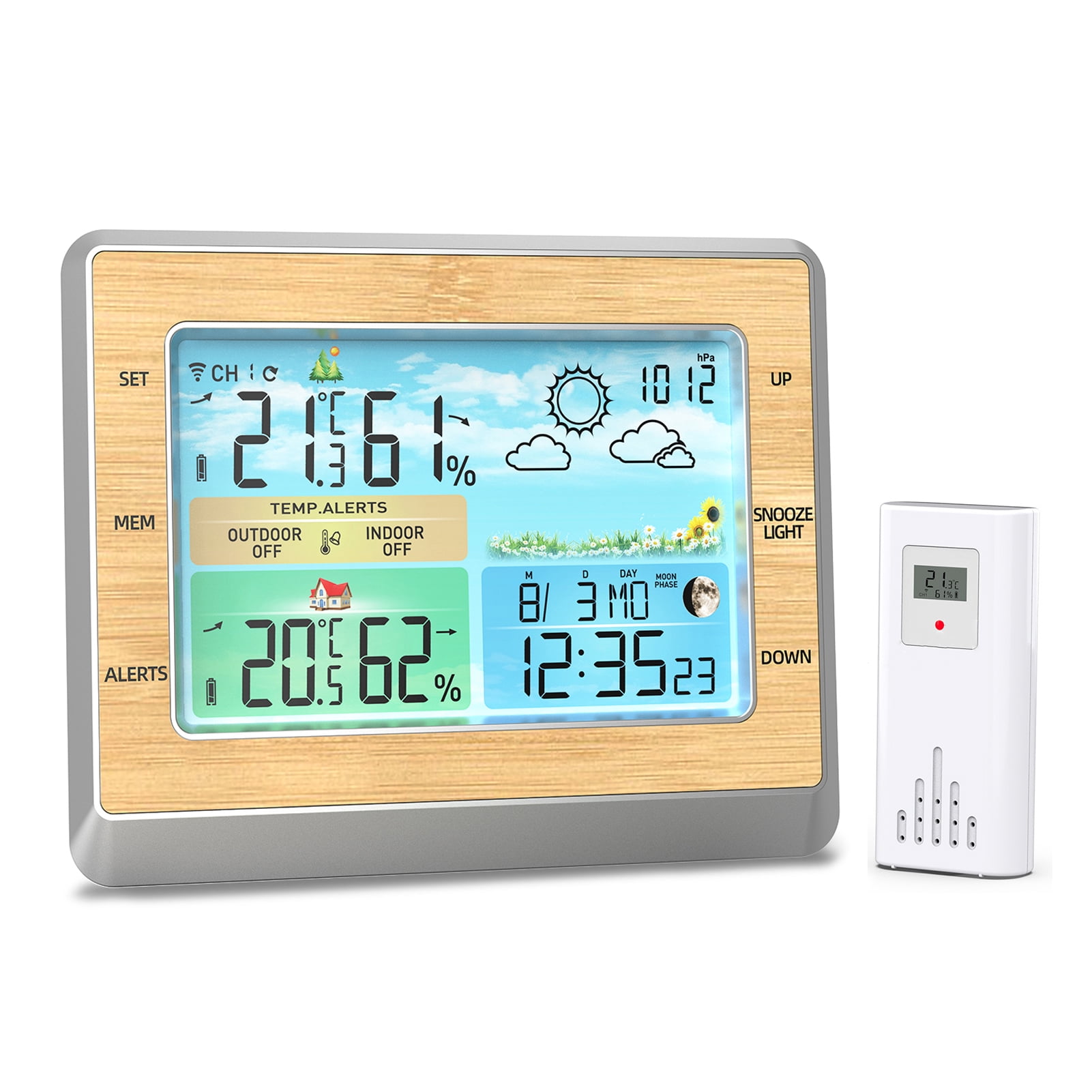 Weather Station,Temperature With Pressure Usb Port Indoor 6 Inch Color ...