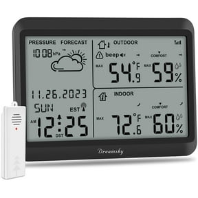 Geevon Wireless Indoor Outdoor Weather Station with 7.6'' Color Display ...
