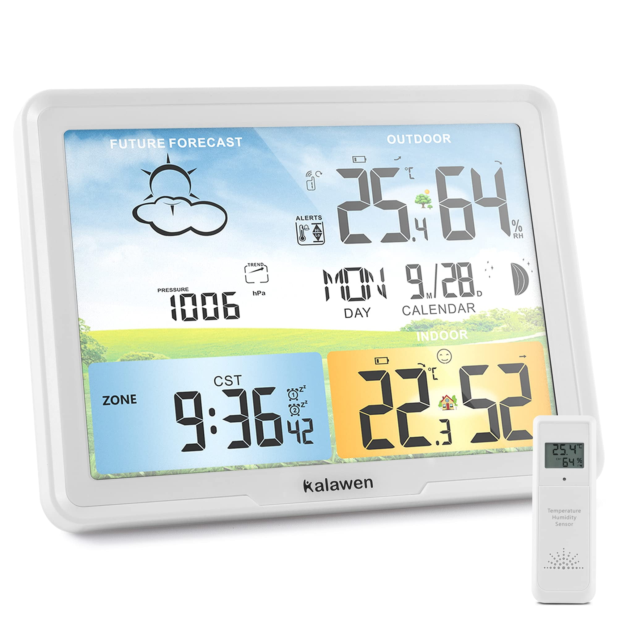Weather Station Wireless Indoor Outdoor Weather Stations with Atomic ...