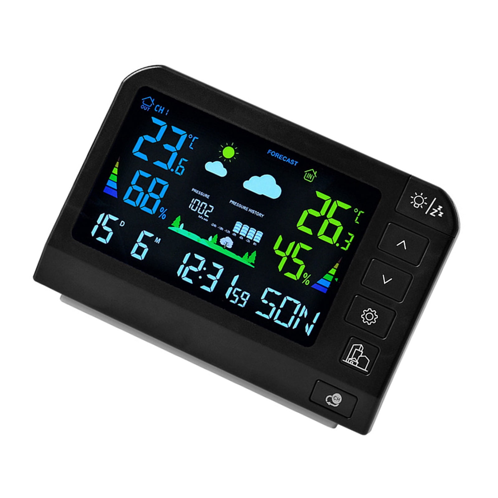 Weather Stations Wireless Indoor Outdoor,Home Atomics Clock with ...