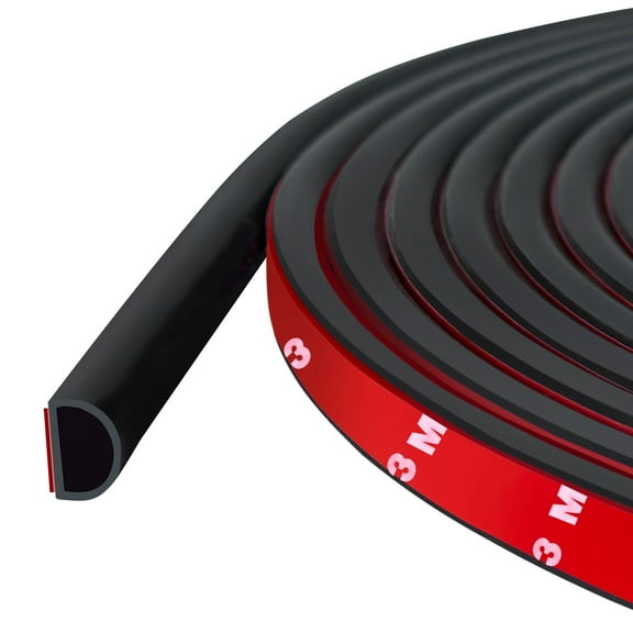Weather Stripping Door Seal, 20FT Self Adhesive D-Shaped Door Weather ...