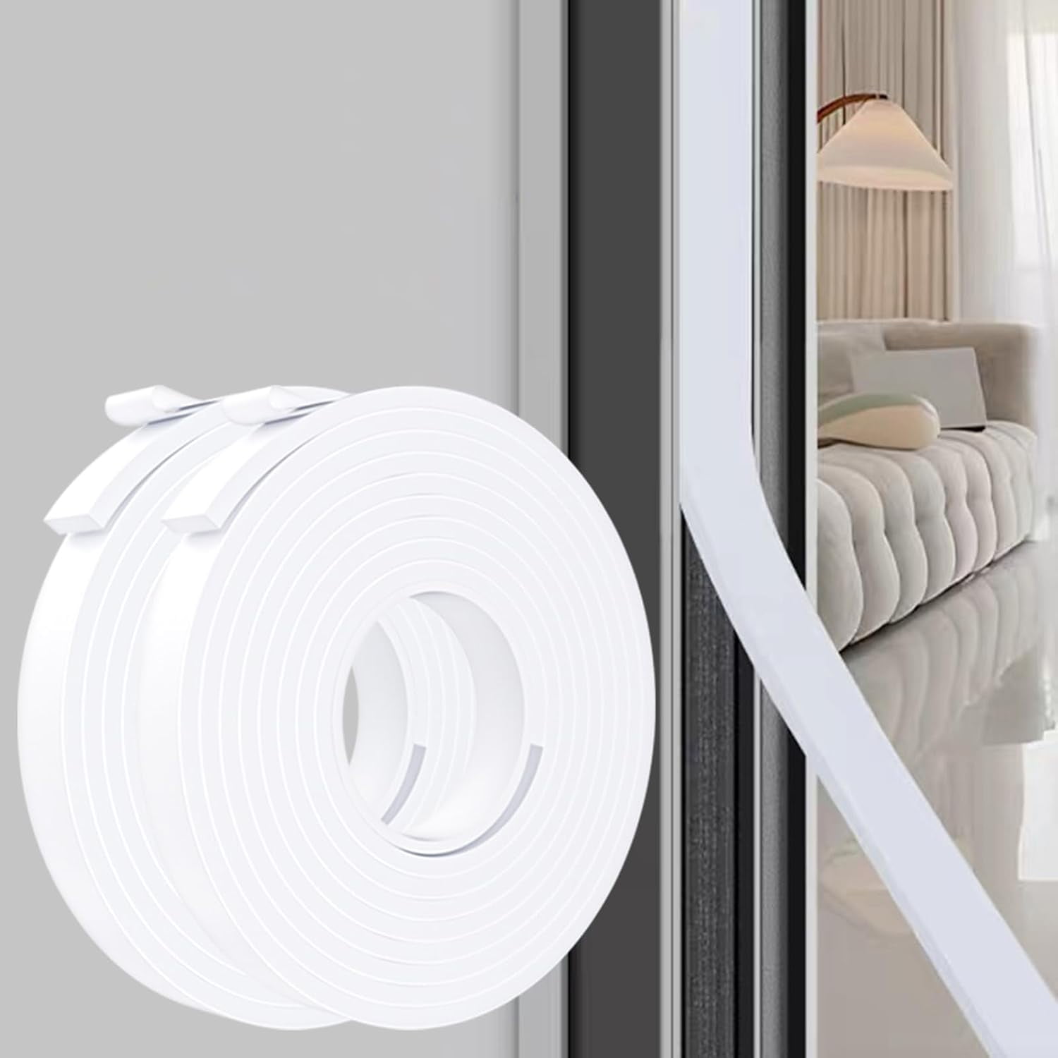 Weather Stripping Door Seal White,1Inch Wide X 1/4 Inch Thick,Air ...