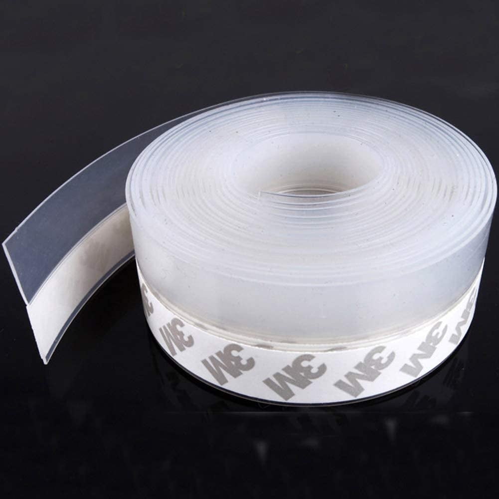 GIXUSIL Weather Stripping, Silicone Door Seal, Transparent, 16 Feet ...
