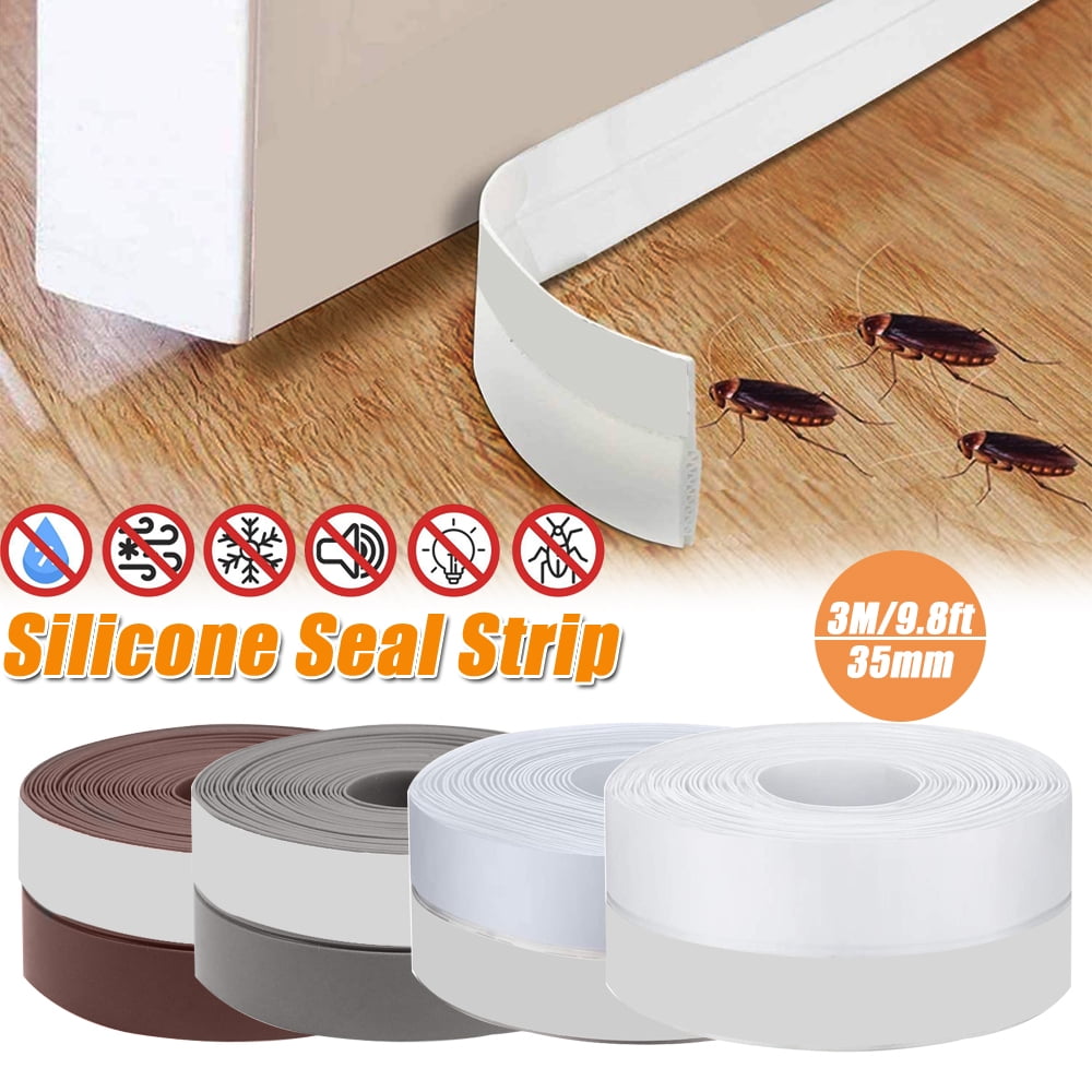 Weather Stripping Silicone Seal Strip, Door Bottom Seal Sweep Sealing ...