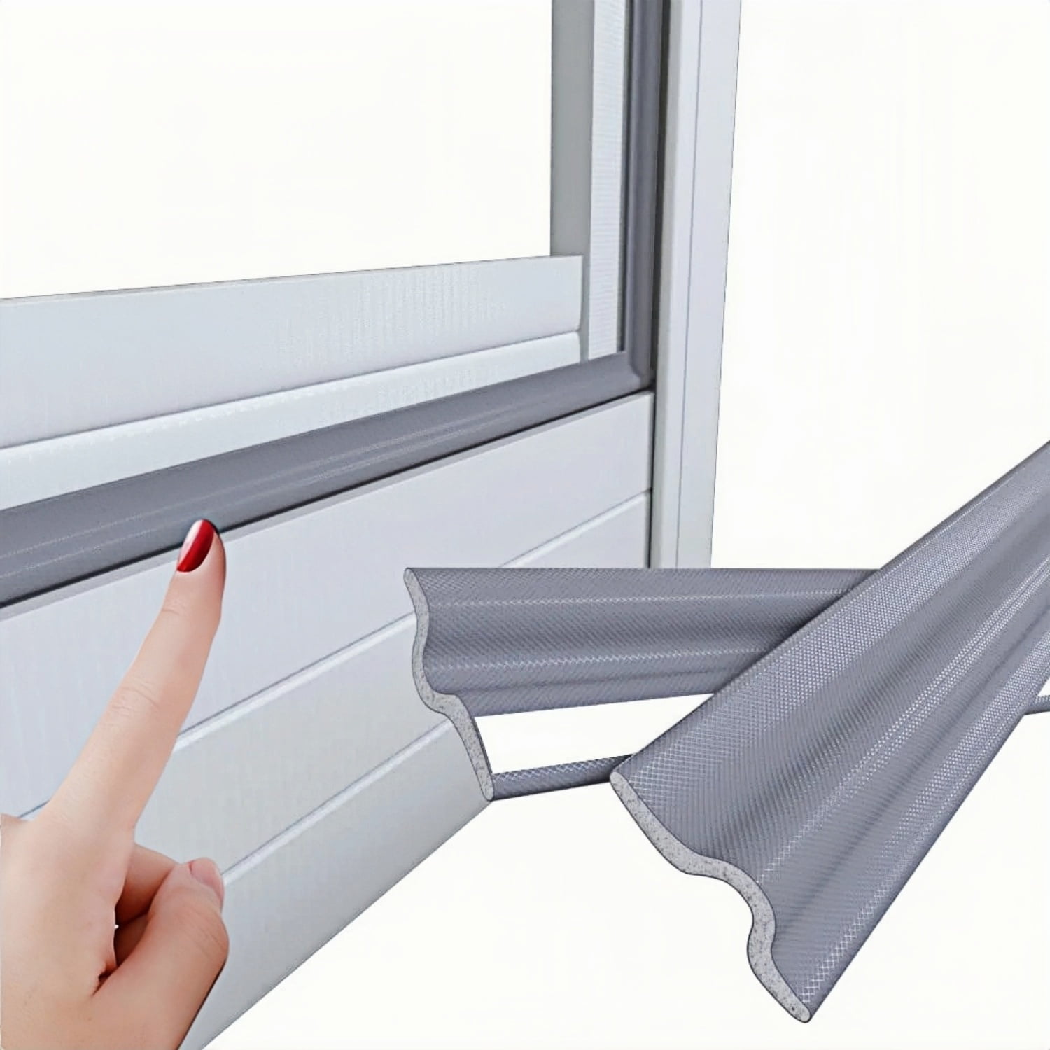 Weather Stripping for Doors&Windows, 118" Self-Adhesive PU Foam Seal Strip - Soundproofing ...