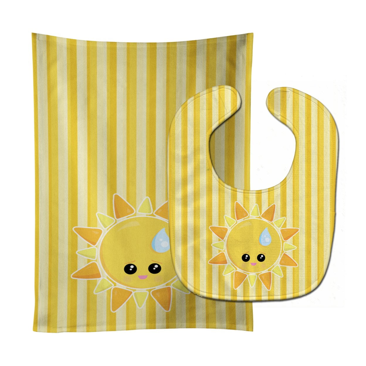 Weather Sun Sprinkle Face Baby Bib and Burp Cloth - Walmart.com