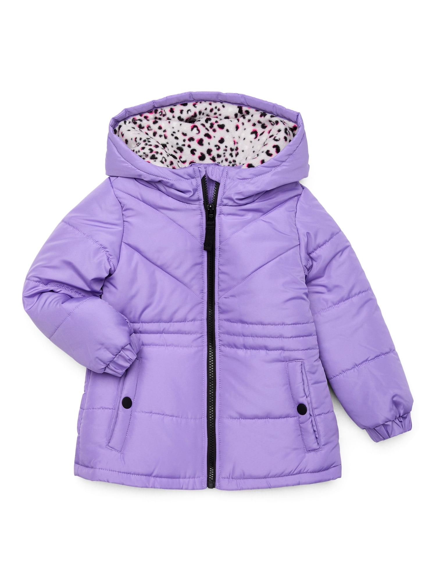 Weather Tamer Girls’ Puffer Jacket with Hood, Sizes 4-16 - Walmart.com