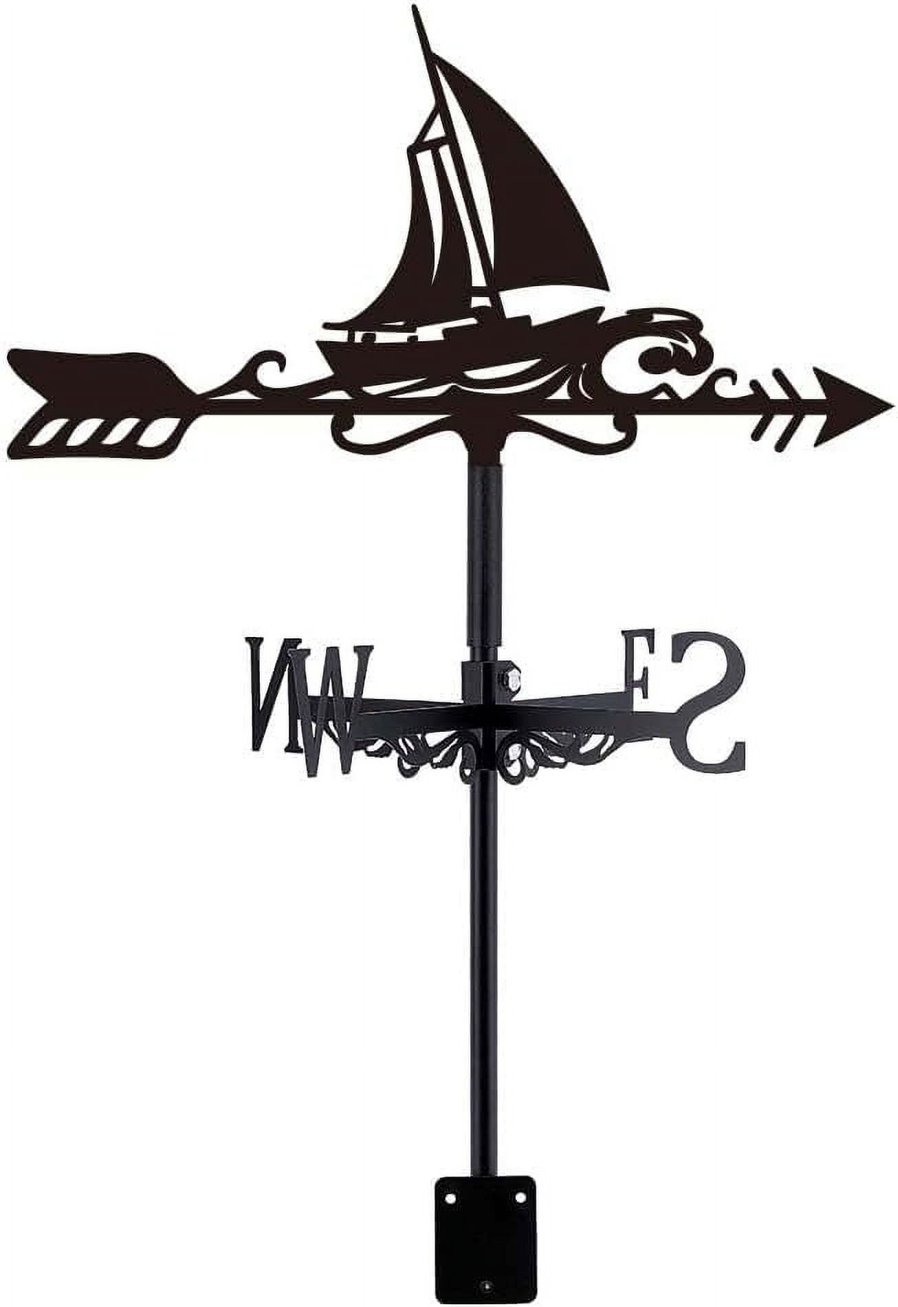 Weather Vane for Roof Mount Vintage Sailboat Garden Stake Weathervane ...