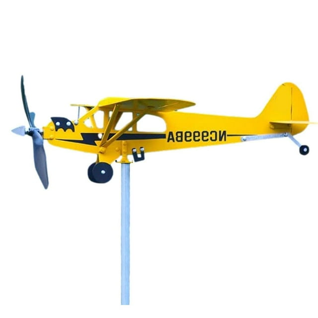Weather Vane Wind Direction Compass--Piper J3 Cub Airplane Weathervane ...