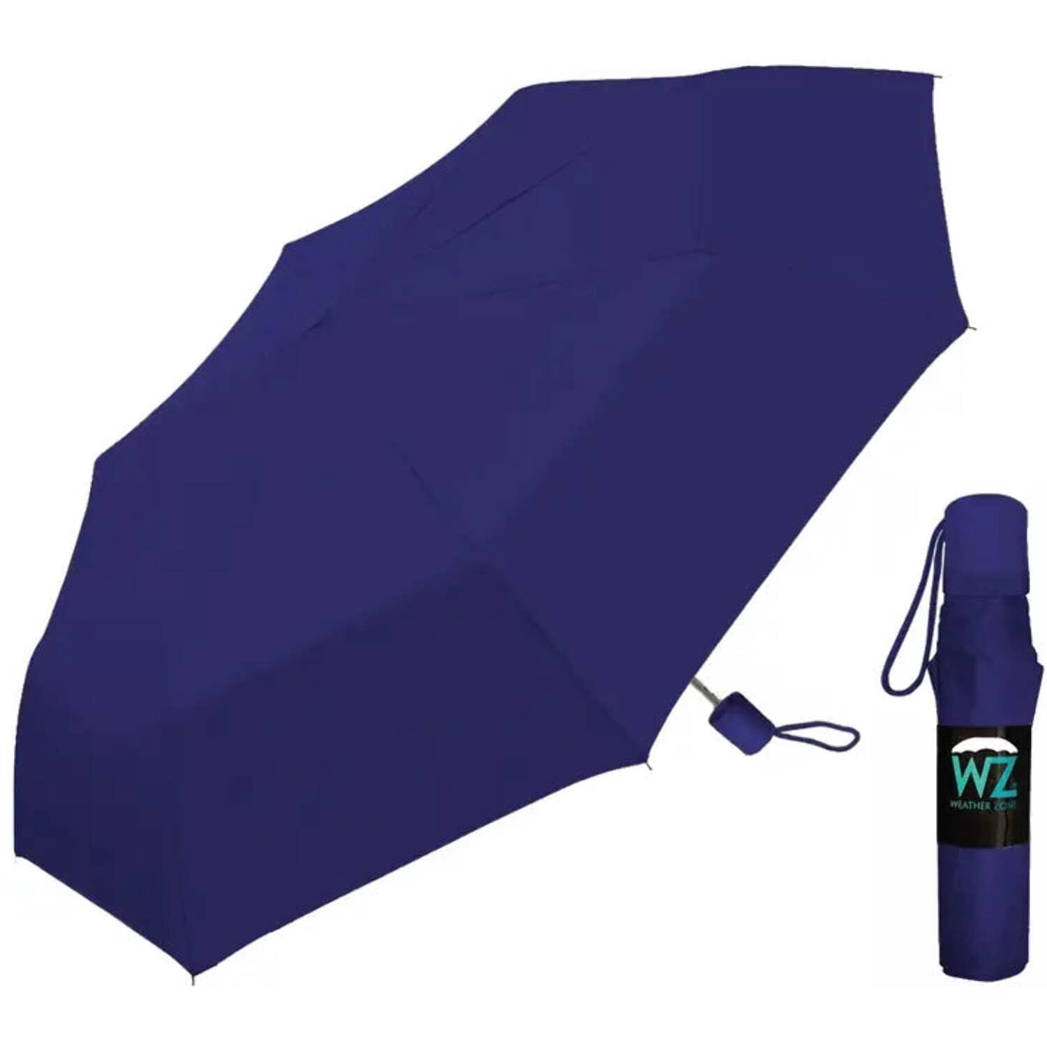 Weather Zone 42in Rain Umbrella, Automatic Open, Super Compact, Folding ...