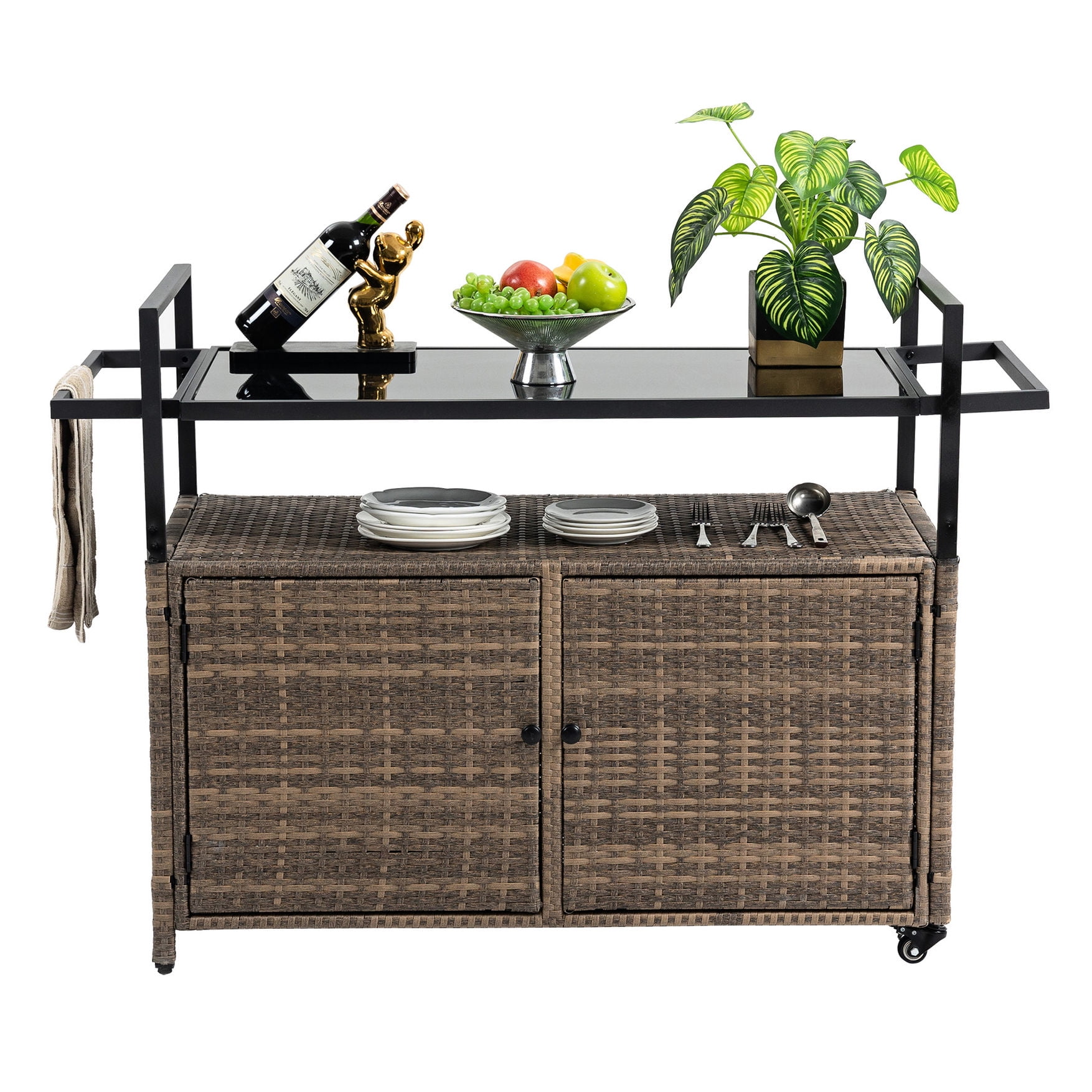 Weather - proof wicker, 360° wheel movement - Perfect for poolside and ...