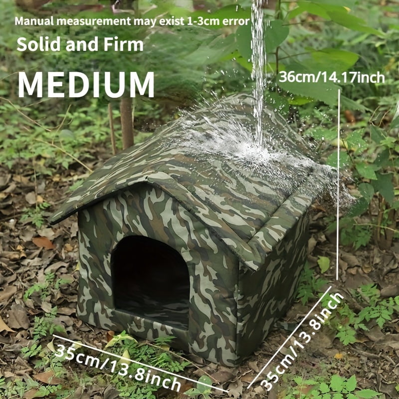 Weather-resistant Outdoor Cat House - Super Insulated Cozy Tent Cabin ...