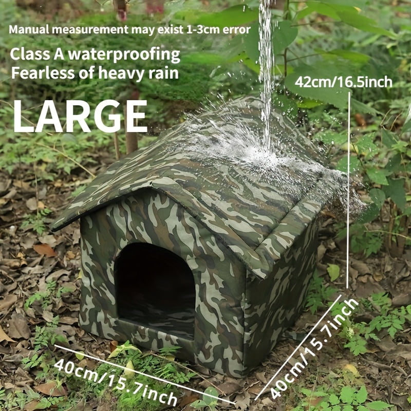 Weather-resistant Outdoor Cat House - Super Insulated Cozy Tent Cabin ...