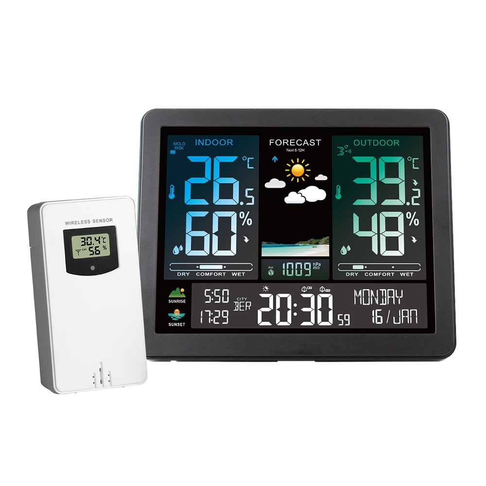Weather station,Weather Station Weather Display Alarm Color Screen ...