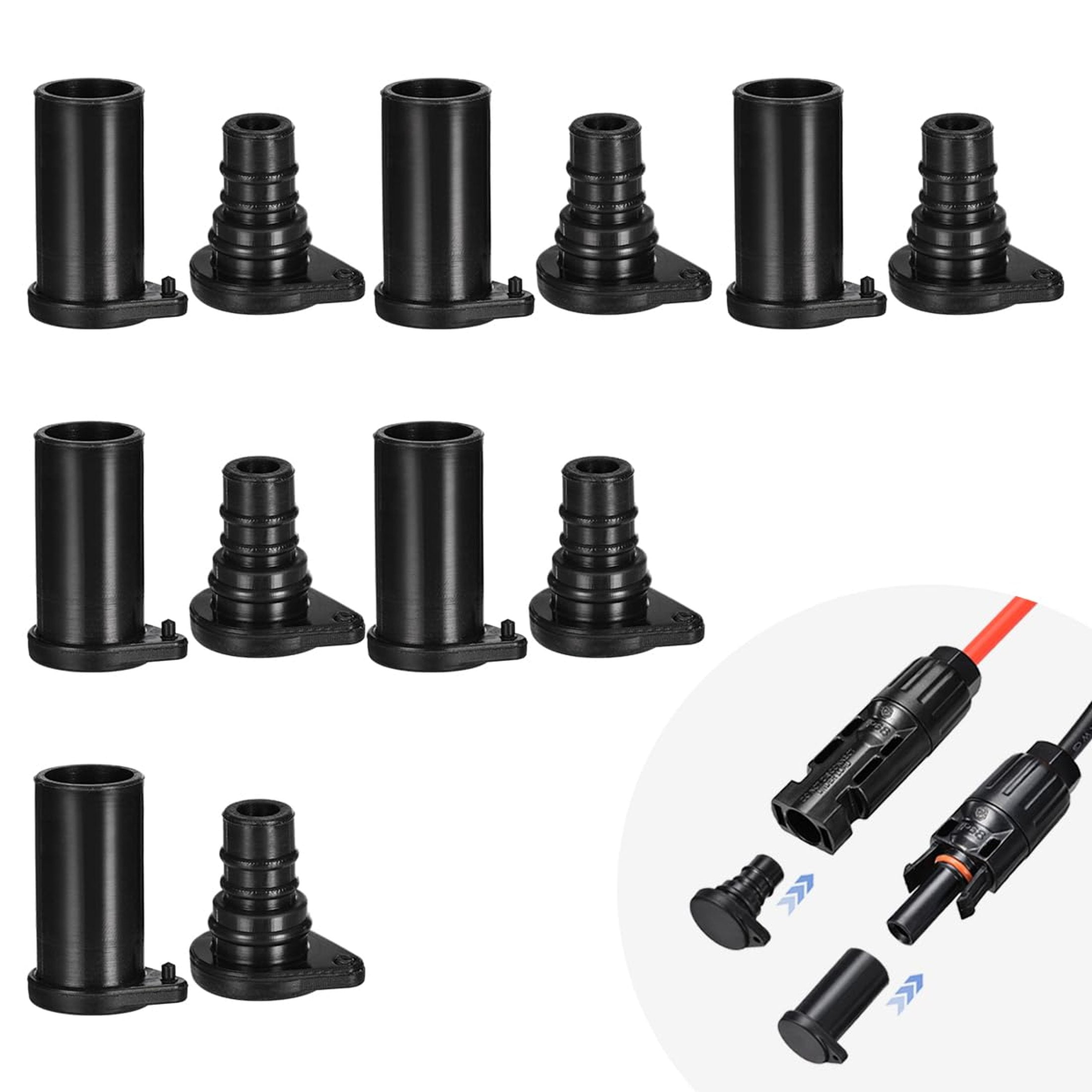 WeatherGuard Solar Connector Caps - 6 Pairs Male & Female Dust ...