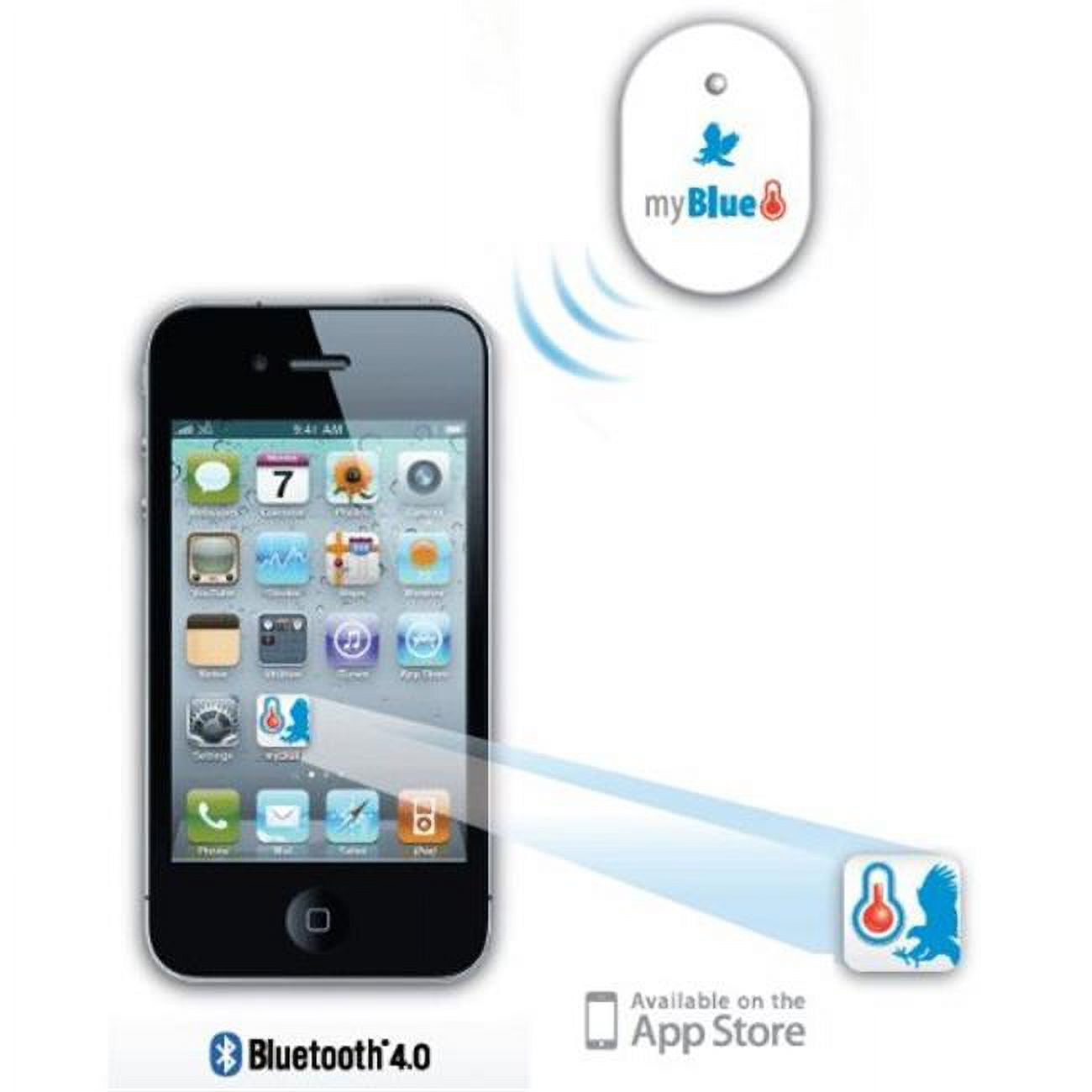 WeatherHawk WeatherHawk myBlue-T Bluetooth Temperature Sensor, Oval ...