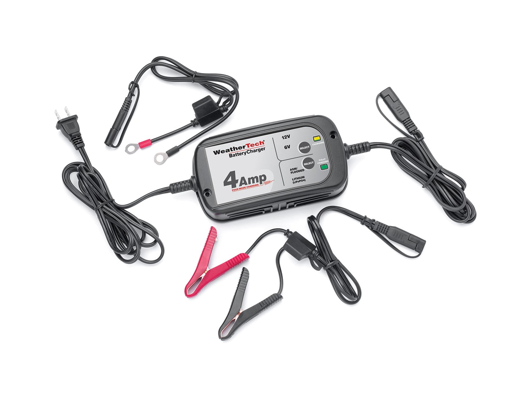 WeatherTech Battery Charger - 4 Amp 12V/6V Switchable Battery Charging ...