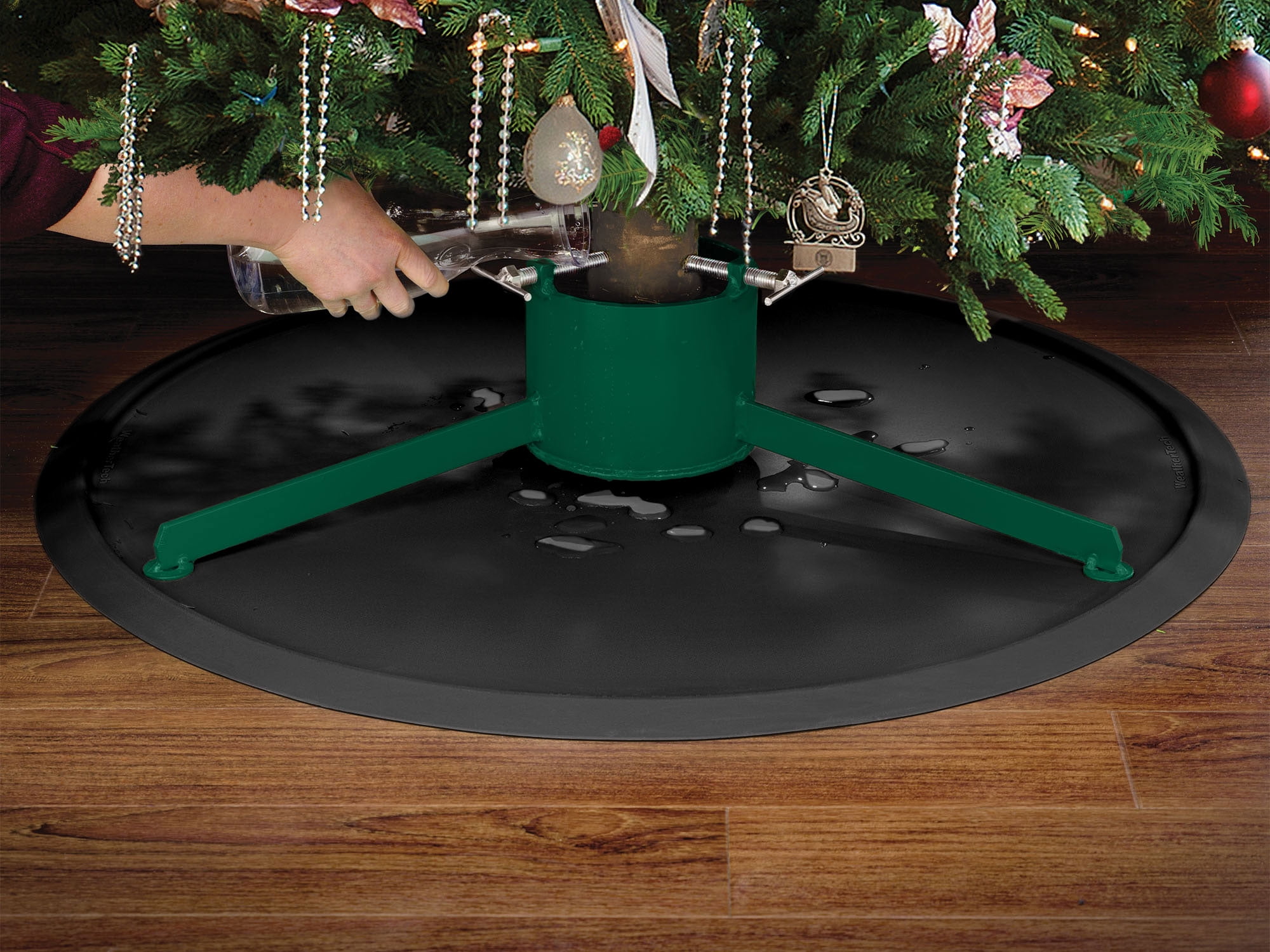 WeatherTech Christmas Tree Mat Black - Heavy-Duty Christmas Tree Floor ...