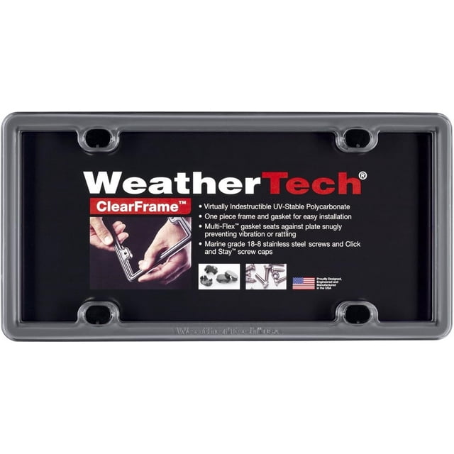 WeatherTech ClearFrame License Plate Frame, Beluga Grey - Walmart.com