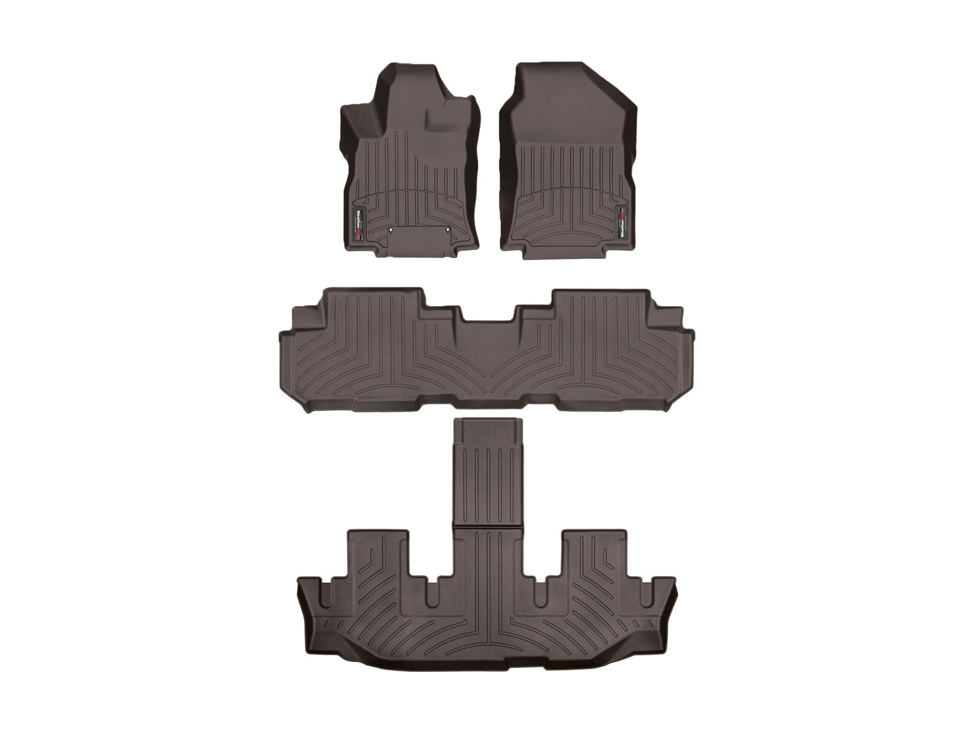 WeatherTech Custom Fit FloorLiners compatible with 2019-2025 Subaru Ascent - Complete Set (1st ...