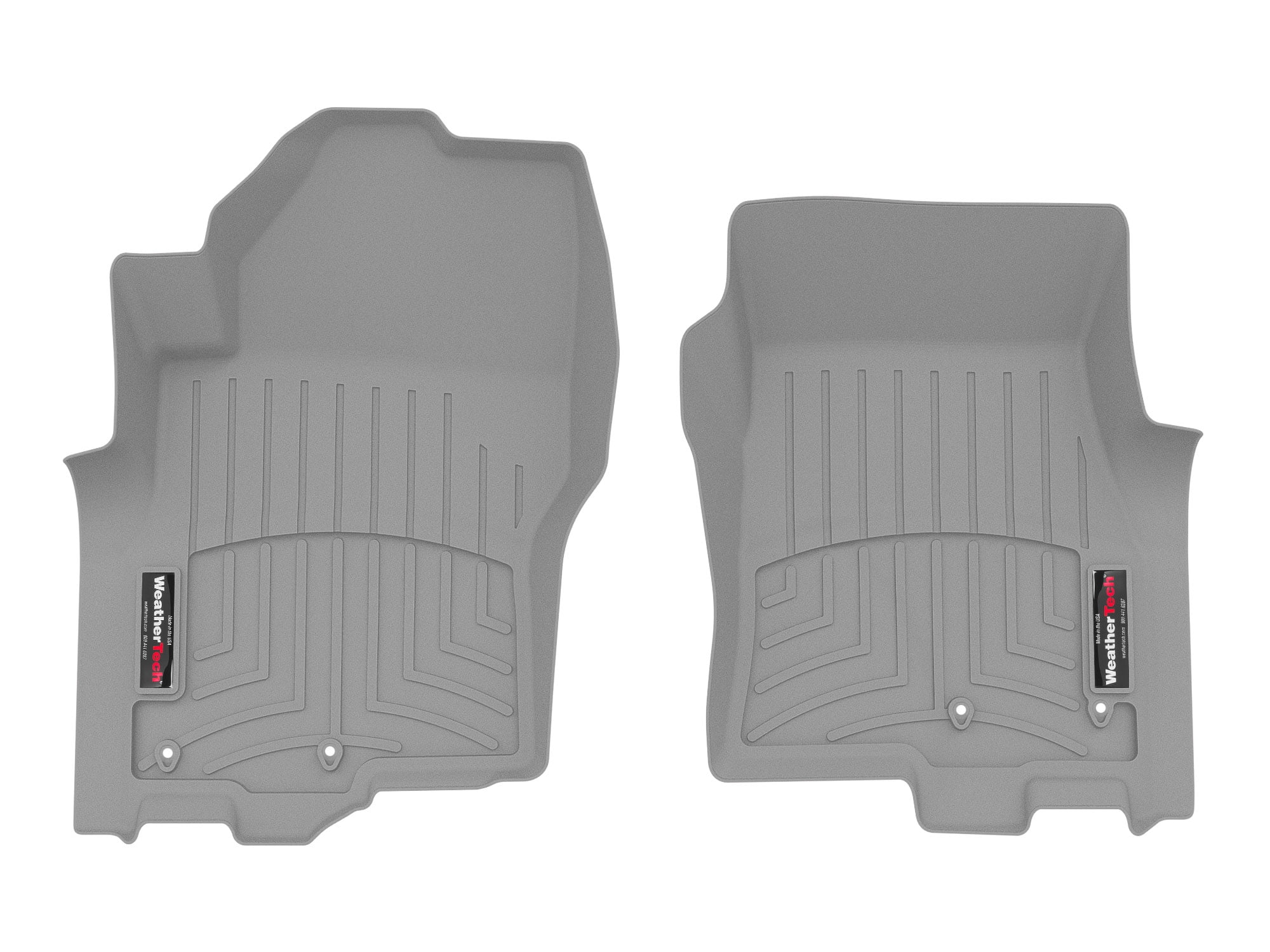 WeatherTech Custom Fit FloorLiners compatible with 2022 2025 Nissan Frontier 1st Row Driver Passenger Grey