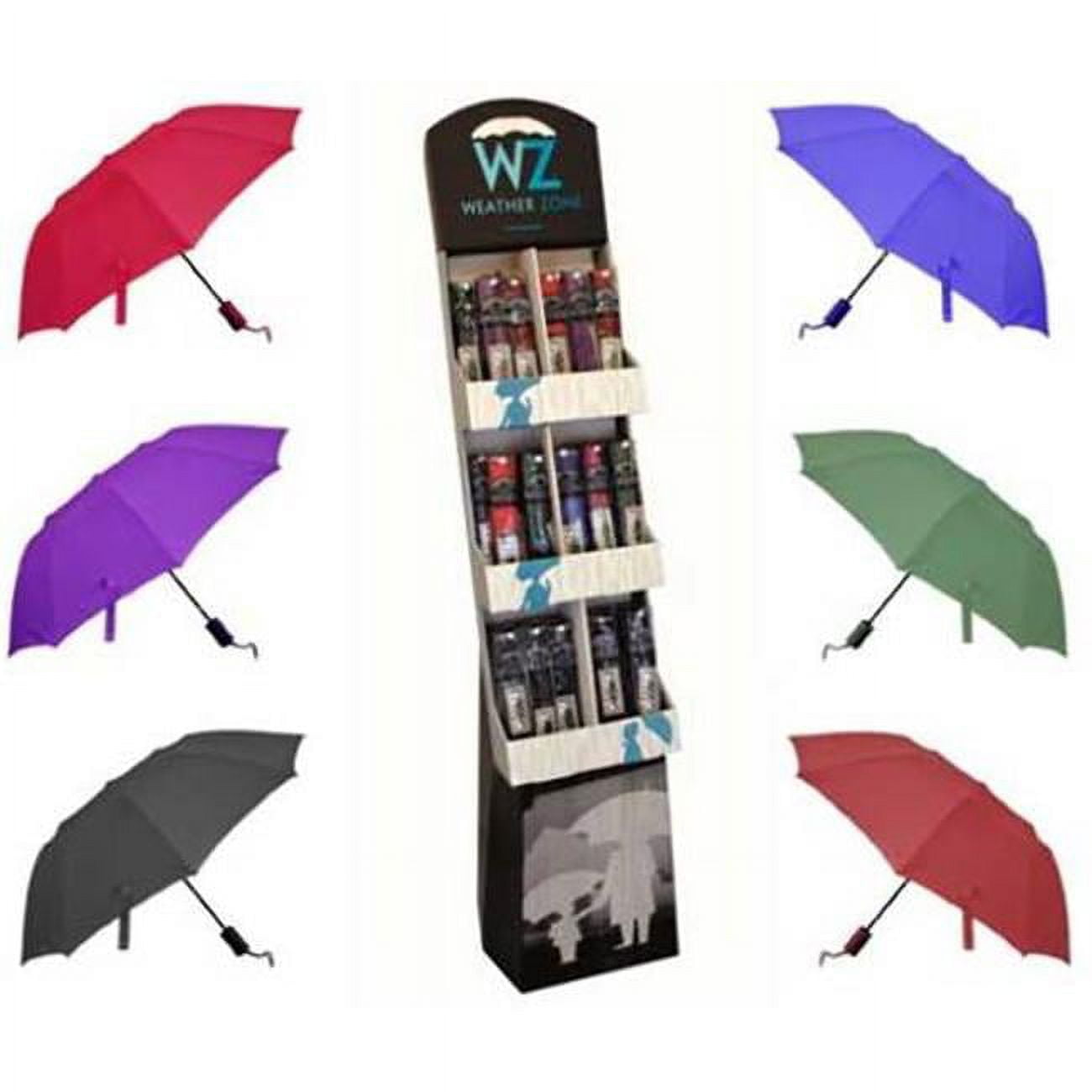 WeatherZone 1893862 21 in. Super Mini Umbrellas with Display - Case of ...